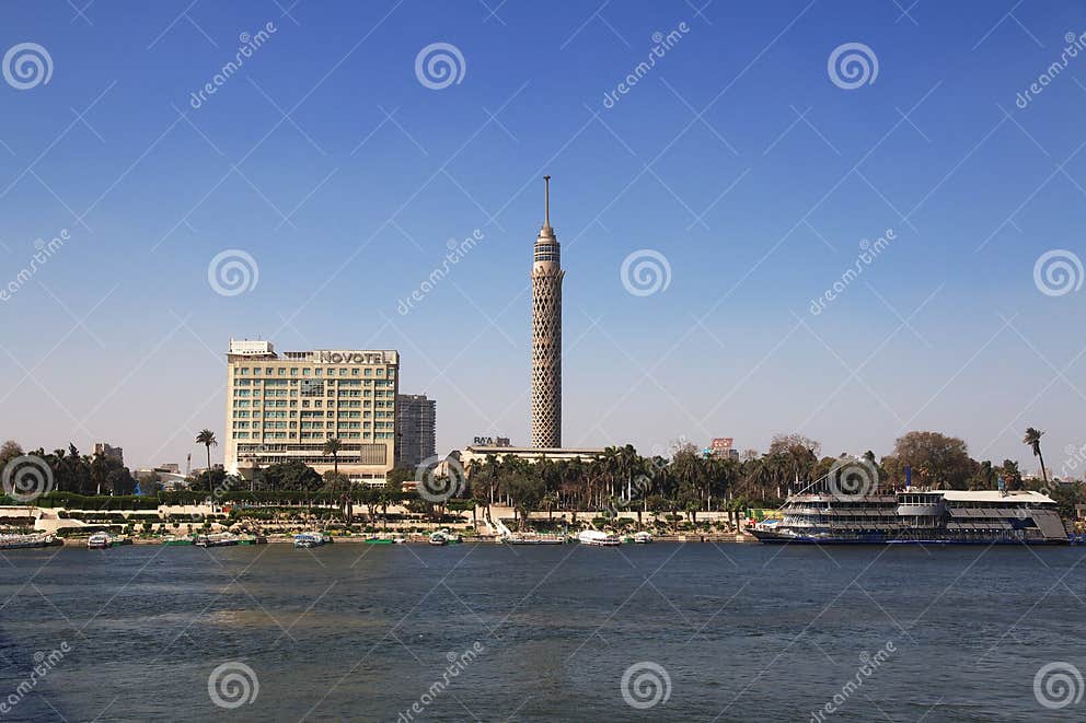 Cairo, Egypt - 05 Mar 2017. Center of Cairo on Nile River, Egypt ...