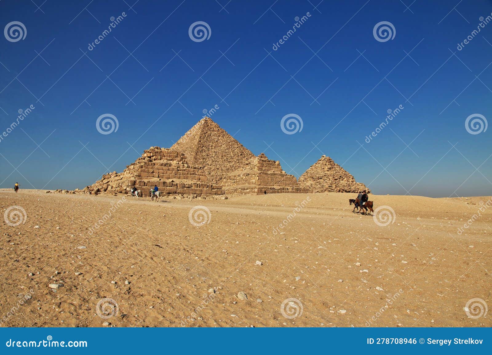 Cairo, Egypt - 05 Mar 2017. Great Pyramids of Ancient Egypt in Giza ...