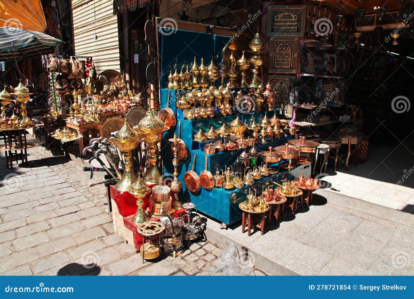 Cairo, Egypt - 05 Mar 2017. the Local Markt on the Old Street of ...