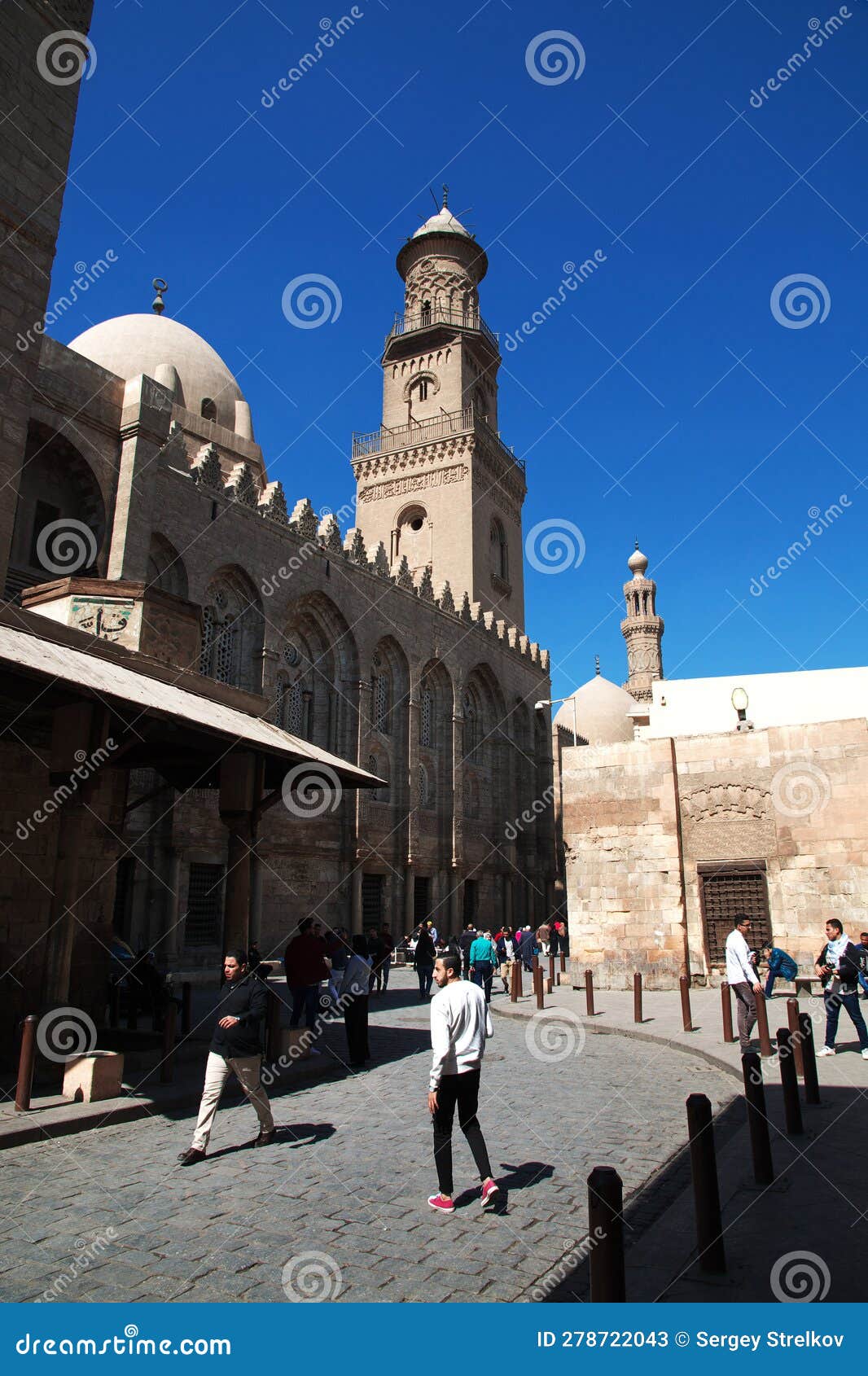 Cairo, Egypt - 05 Mar 2017. the Mosque on the Old Street of Arabish ...