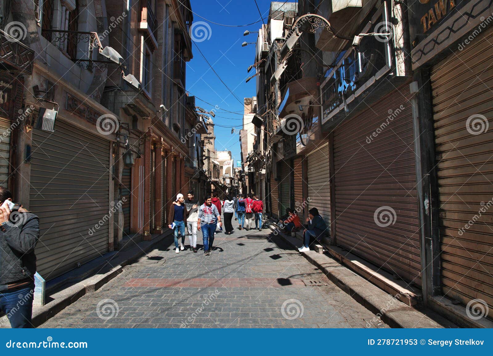 Cairo, Egypt - 05 Mar 2017. Old Street of Arabish Cairo, Egypt ...