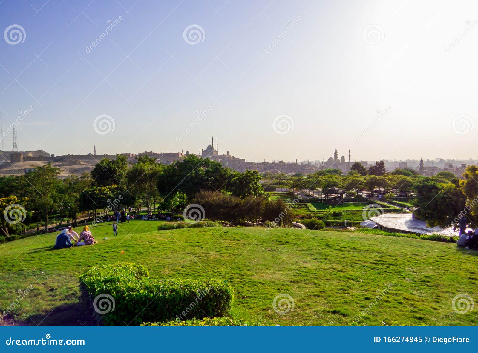 Al Azhar Park, Cairo, Egypt Editorial Image - Image of outdoor, east ...