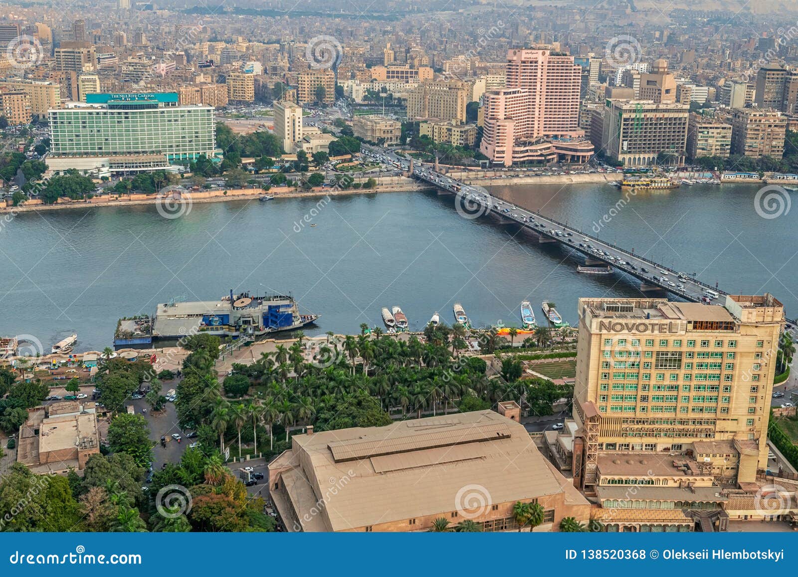 11/18/2018 Cairo, Egypt, Panoramic View of the Central and Business ...