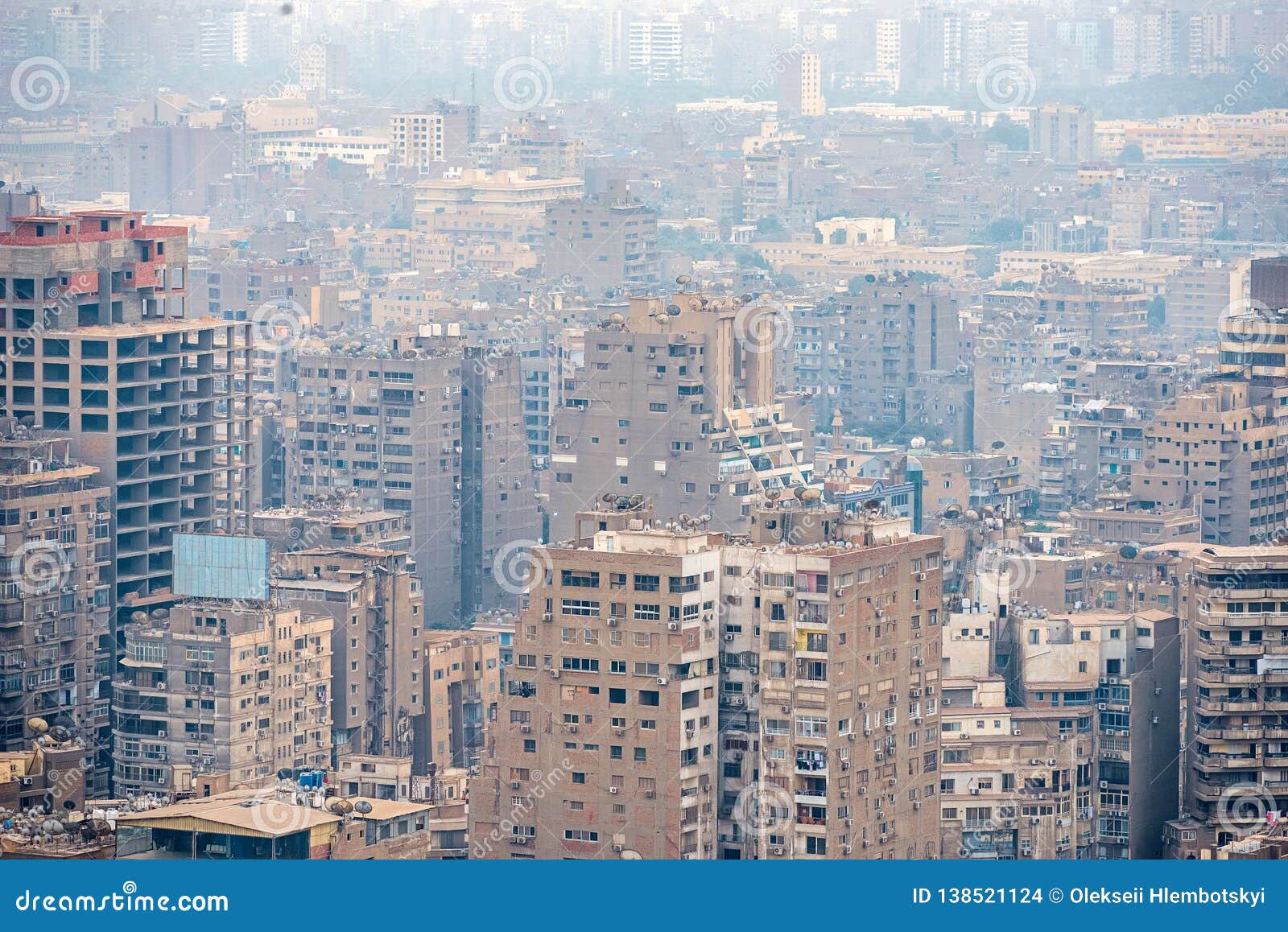 11/18/2018 Cairo, Egypt, Panoramic View of the Central and Business ...