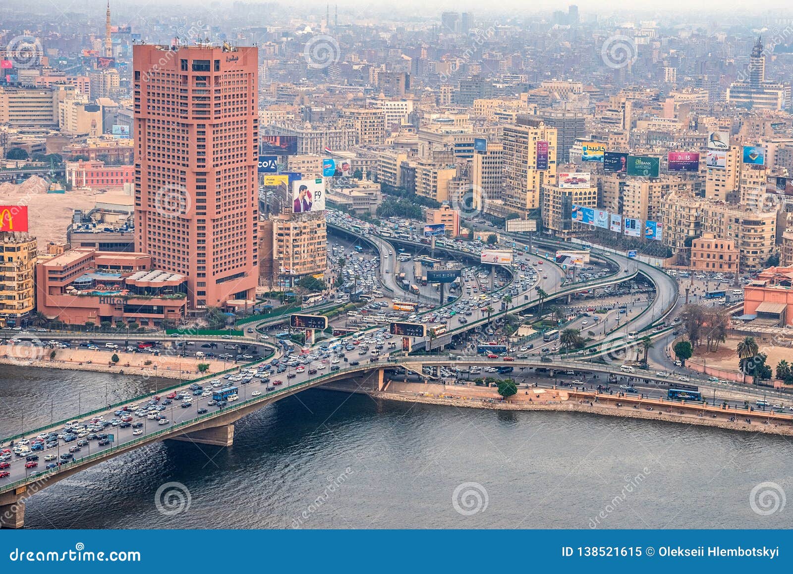 11/18/2018 Cairo, Egypt, Panoramic View of the Central and Business ...