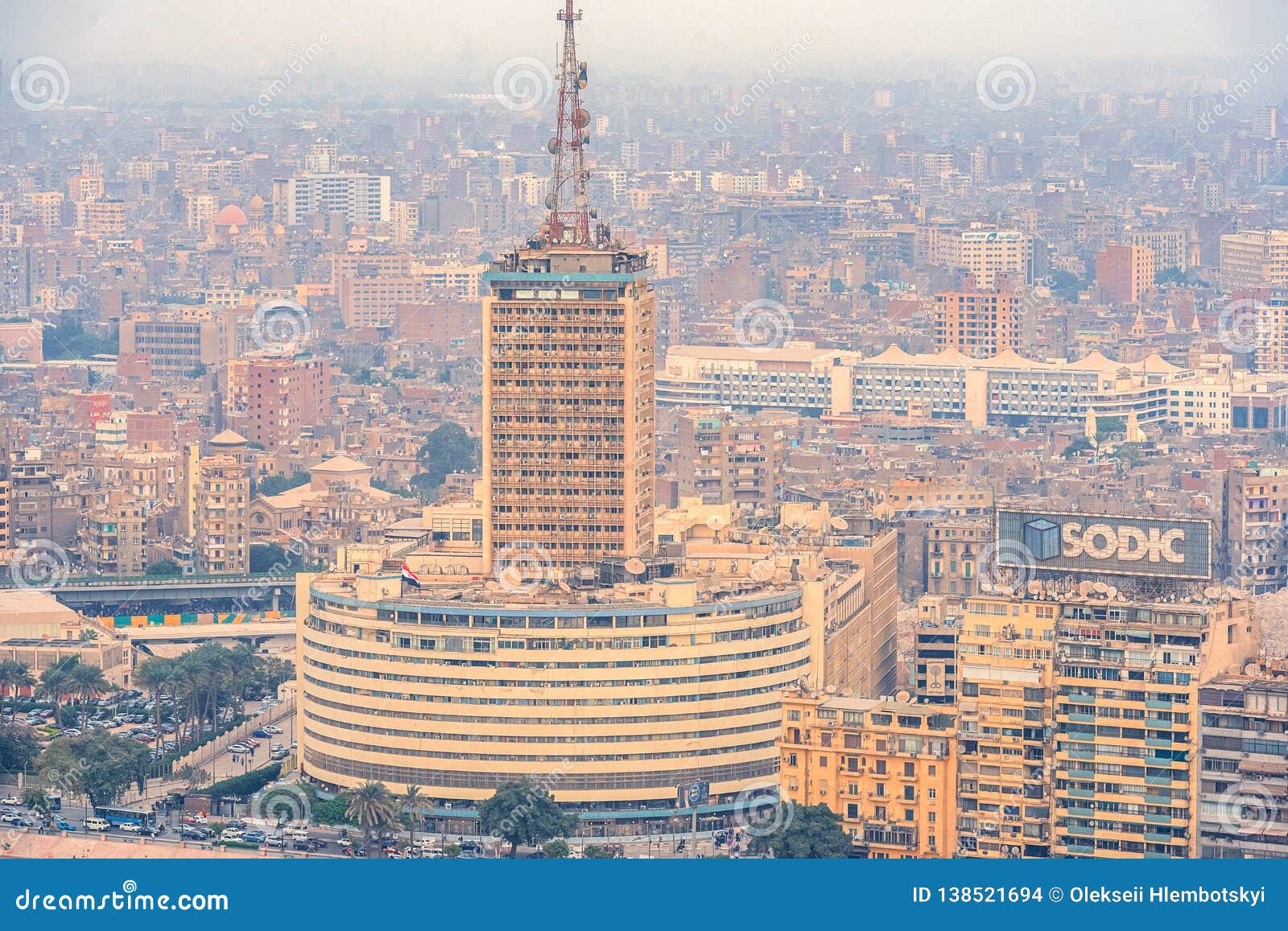 11/18/2018 Cairo, Egypt, Panoramic View of the Central and Business ...