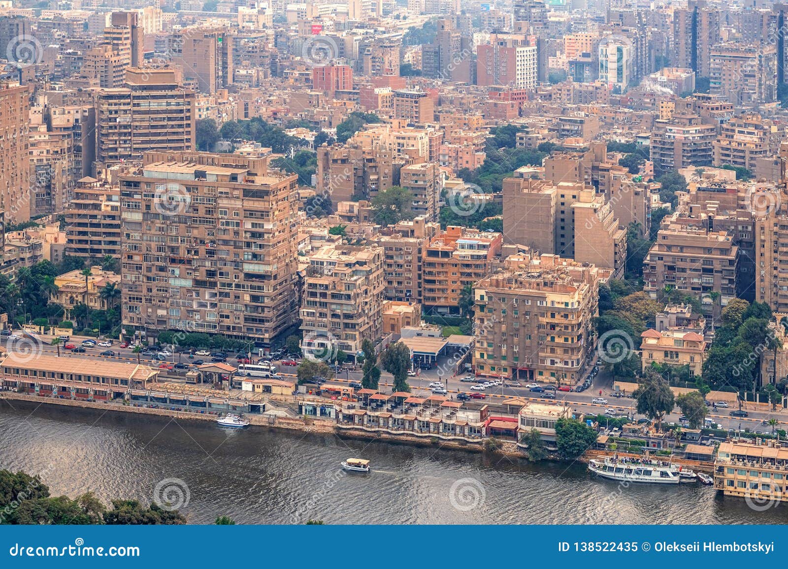 11/18/2018 Cairo, Egypt, Panoramic View of the Central and Business ...
