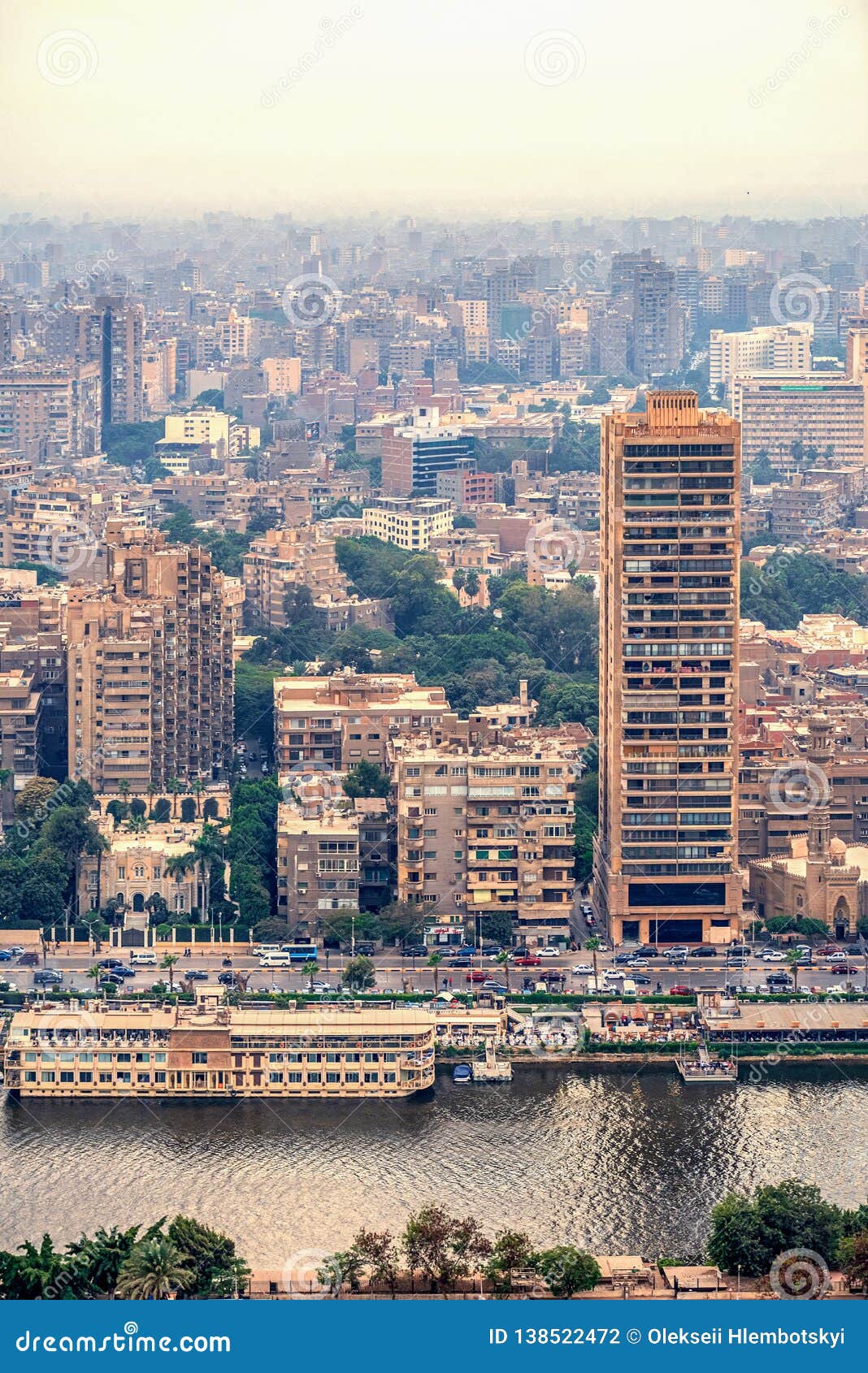 11/18/2018 Cairo, Egypt, Panoramic View of the Central and Business ...