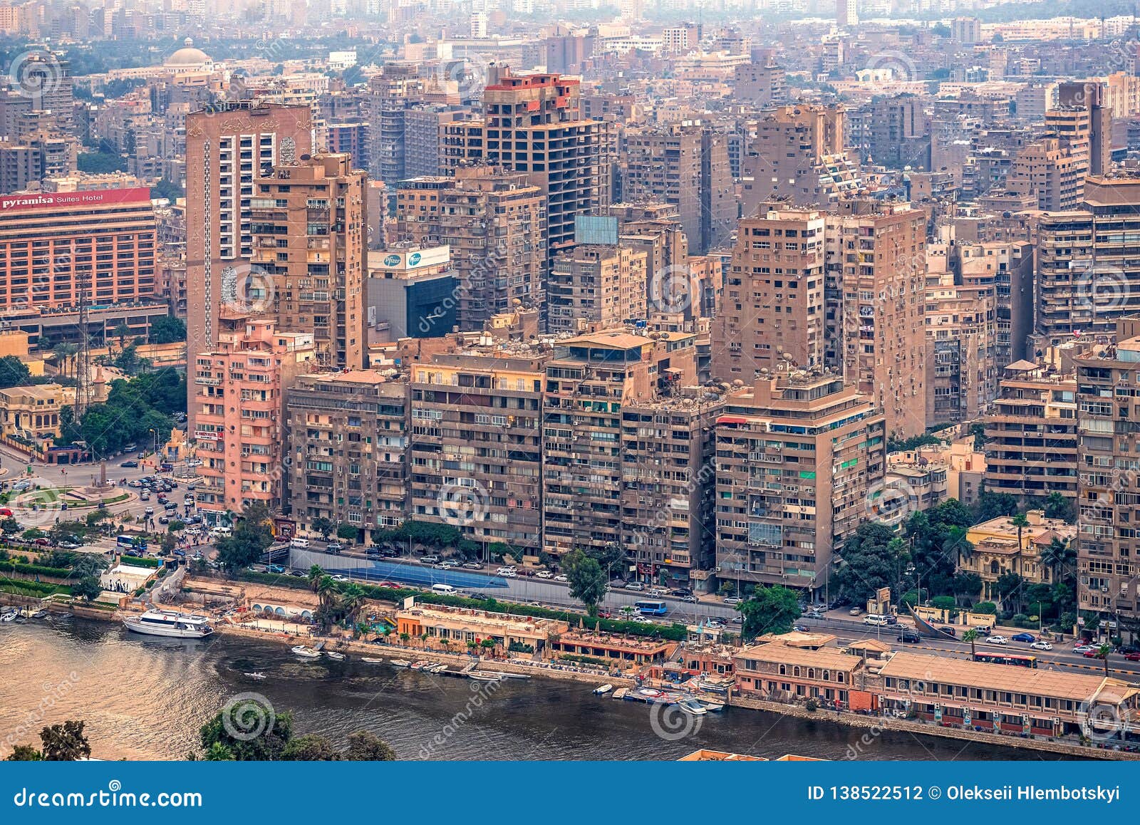 11/18/2018 Cairo, Egypt, Panoramic View of the Central and Business ...