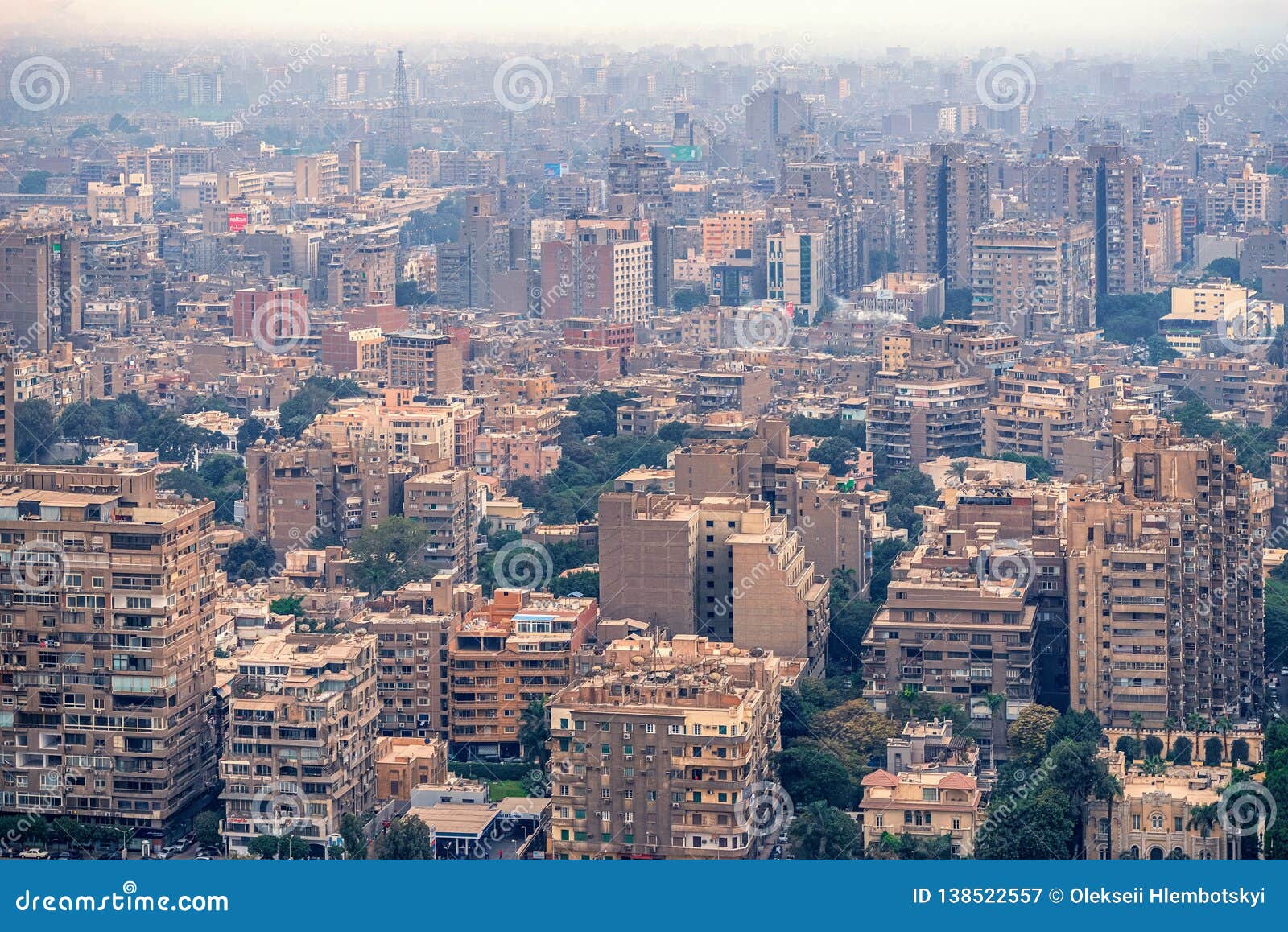 11/18/2018 Cairo, Egypt, Panoramic View of the Central and Business ...
