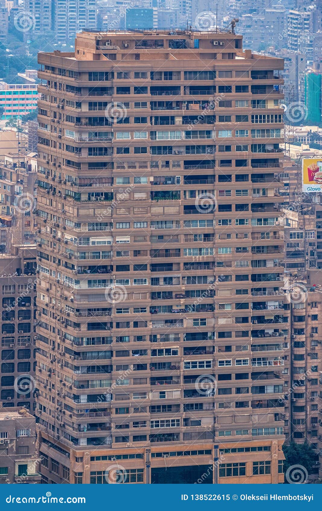 11/18/2018 Cairo, Egypt, Panoramic View of the Central and Business ...