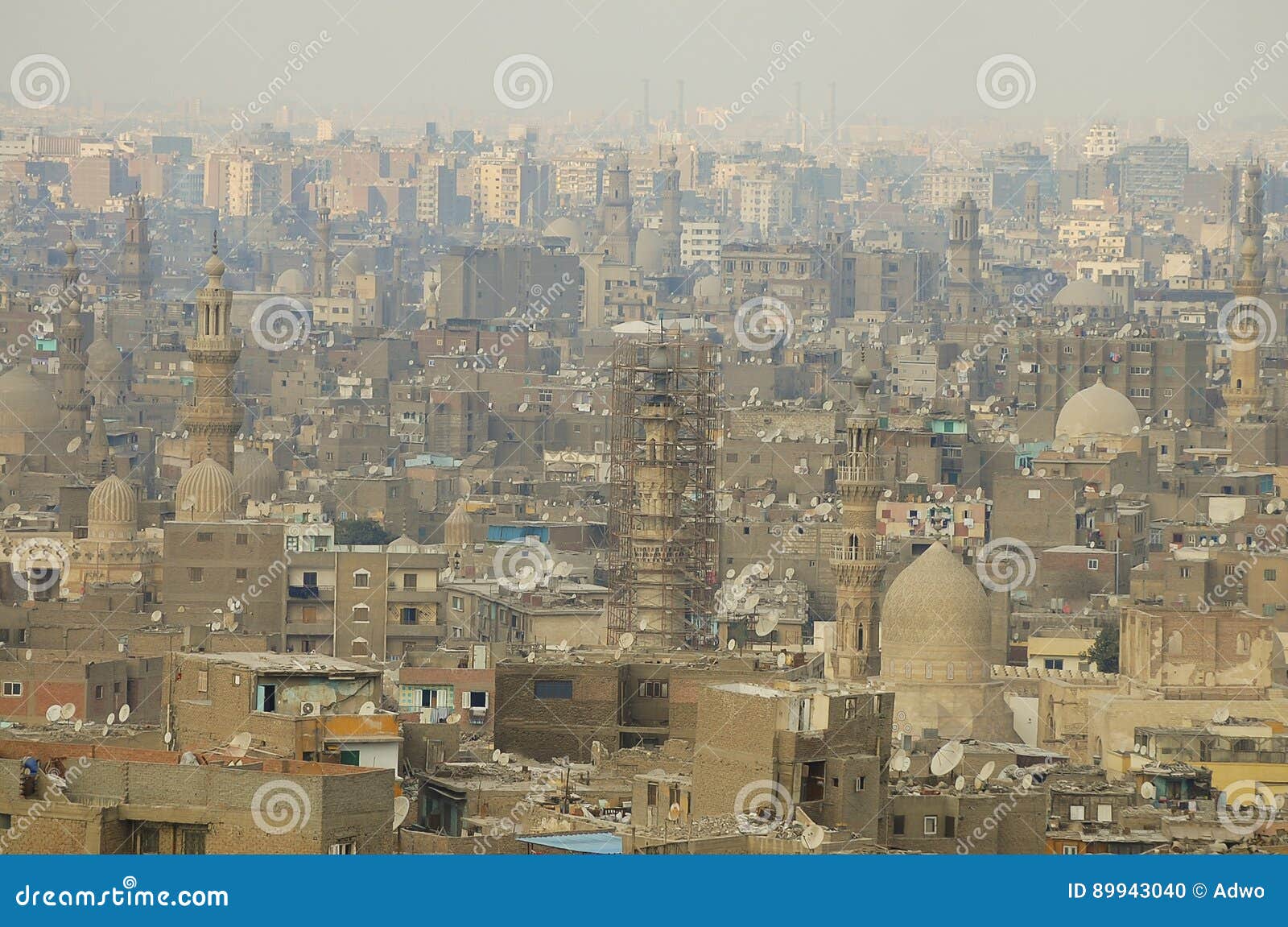 Cairo - Egypt stock photo. Image of architecture, aerial - 89943040