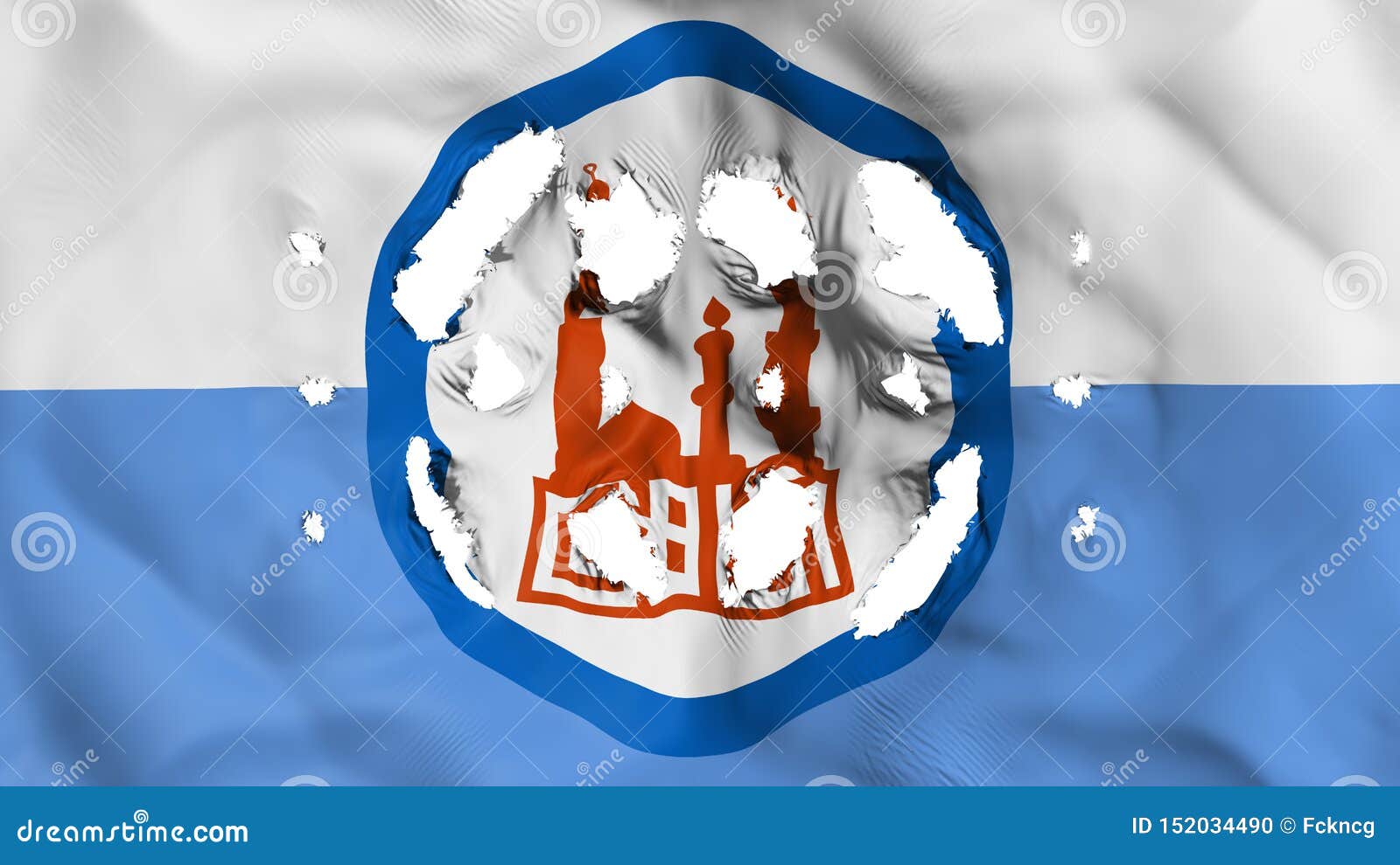 Cairo Flag with a Small Holes Stock Illustration - Illustration of ...