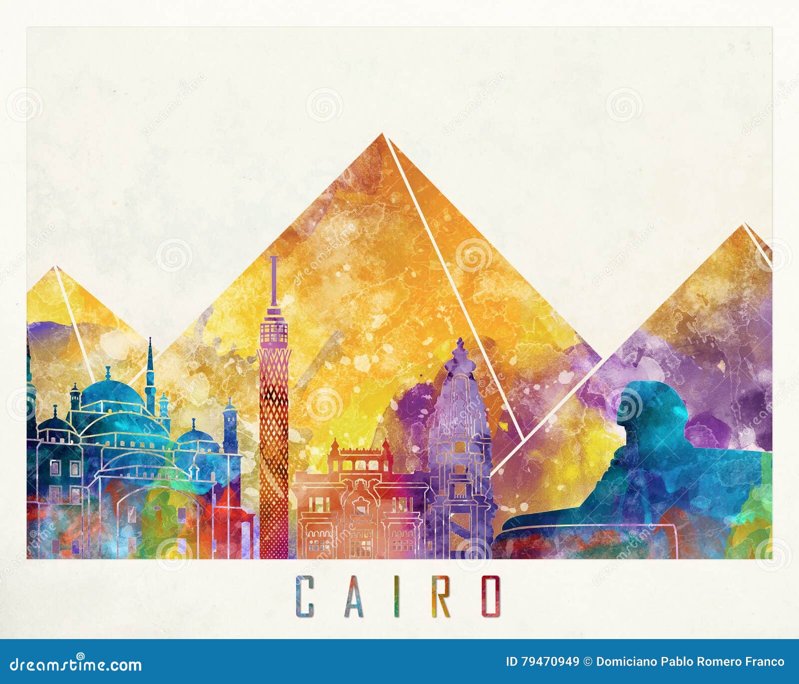 Cairo Watercolor Stock Illustrations – 132 Cairo Watercolor Stock ...