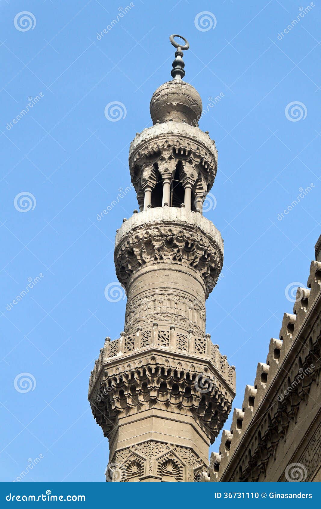 Cairo, the Minaret of the Ar-rifai Mosque Stock Photo - Image of sultan ...