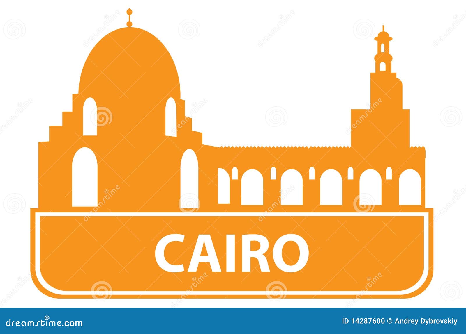 Cairo outline stock vector. Illustration of place, monument - 14287600