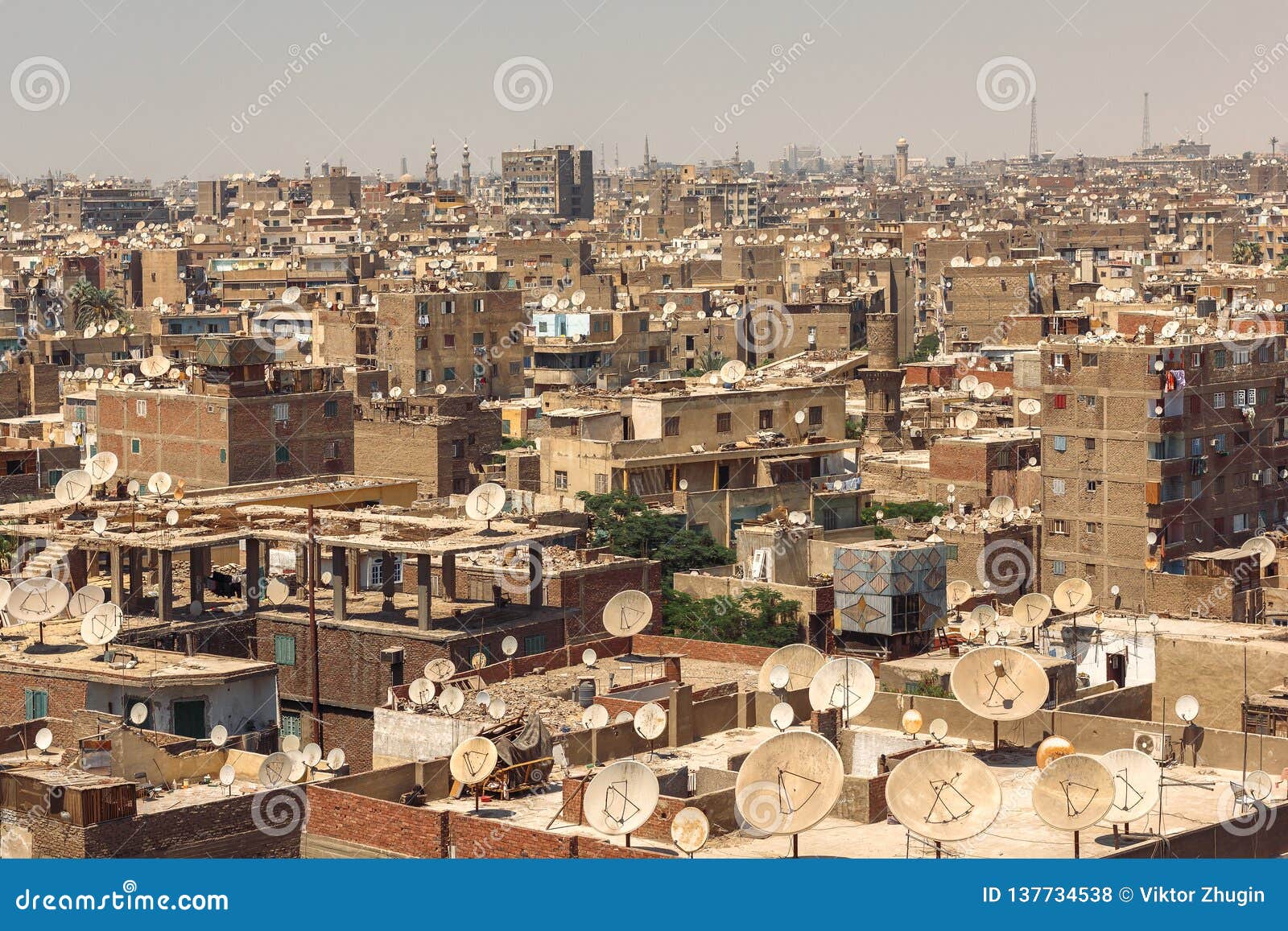 Cairo Slum Cityscape from Top Stock Photo - Image of digs, buildings ...