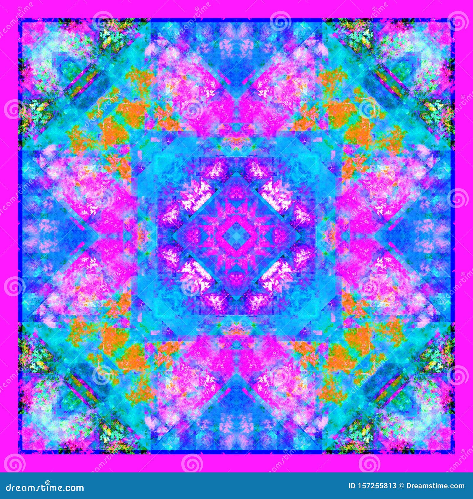 Caisson Patterns Scarf Pattern Design Stock Illustration - Illustration ...