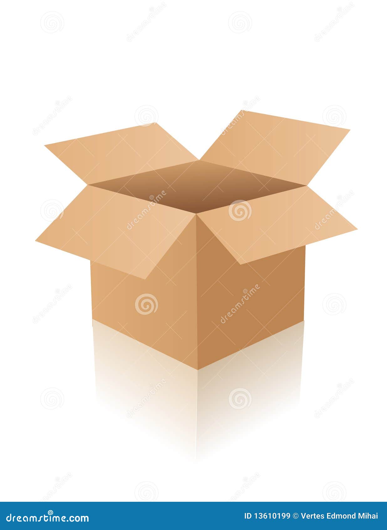 Caixa aberta ilustração do vetor. Ilustração de carga - 13610199