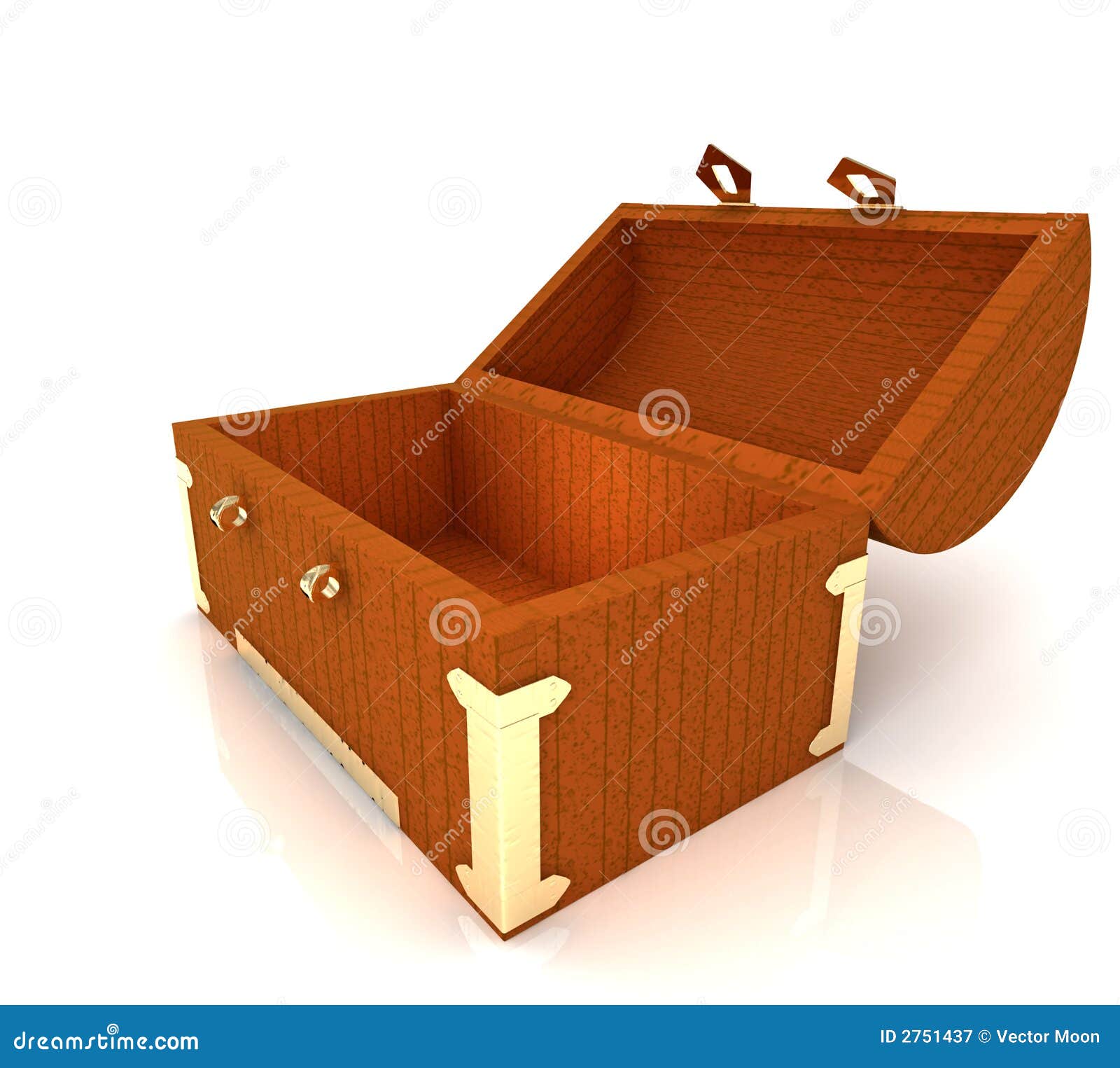 Caixa aberta ilustração stock. Ilustração de fortuna, dinheiro - 2751437