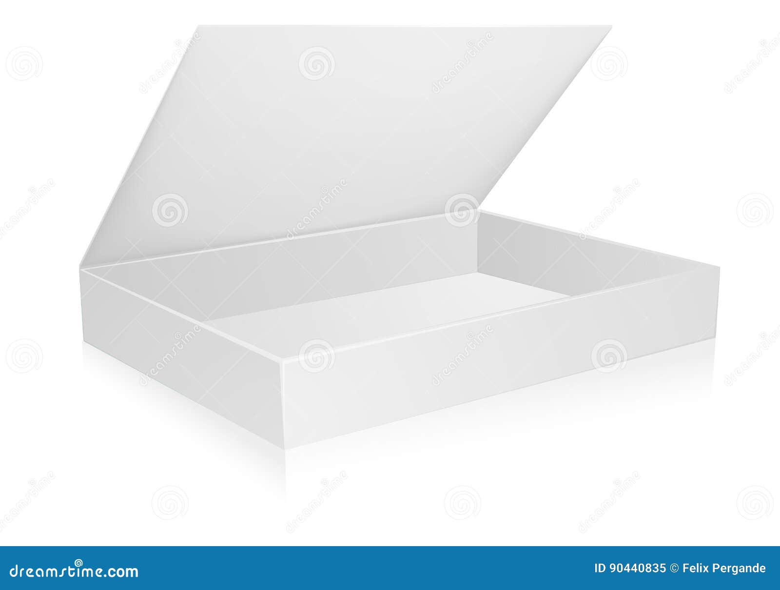 Caixa aberta do modelo ilustração stock. Ilustração de mercadoria ...