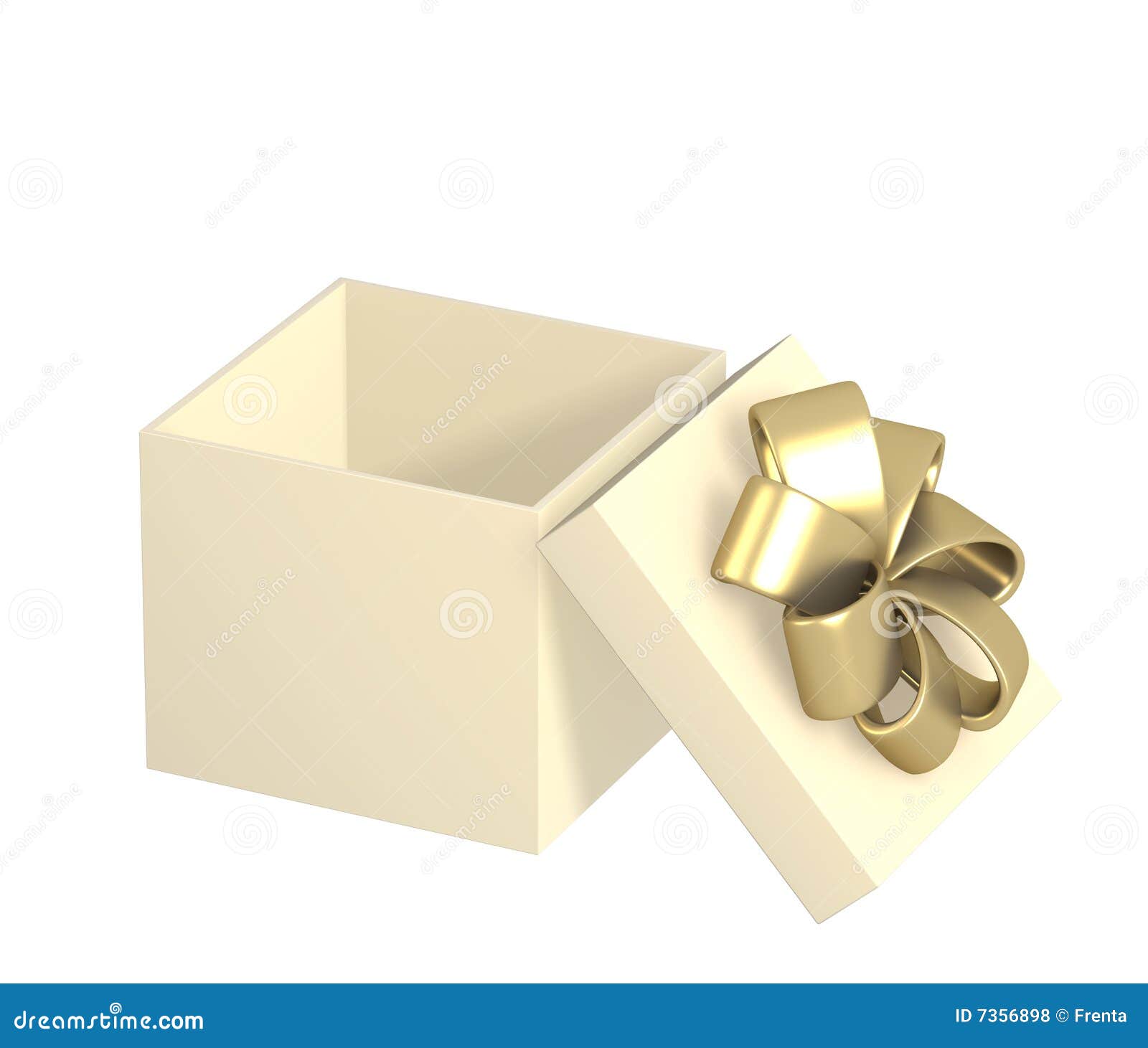 Caixa Aberta Do Presente 3d Ilustração Stock - Ilustração de três ...