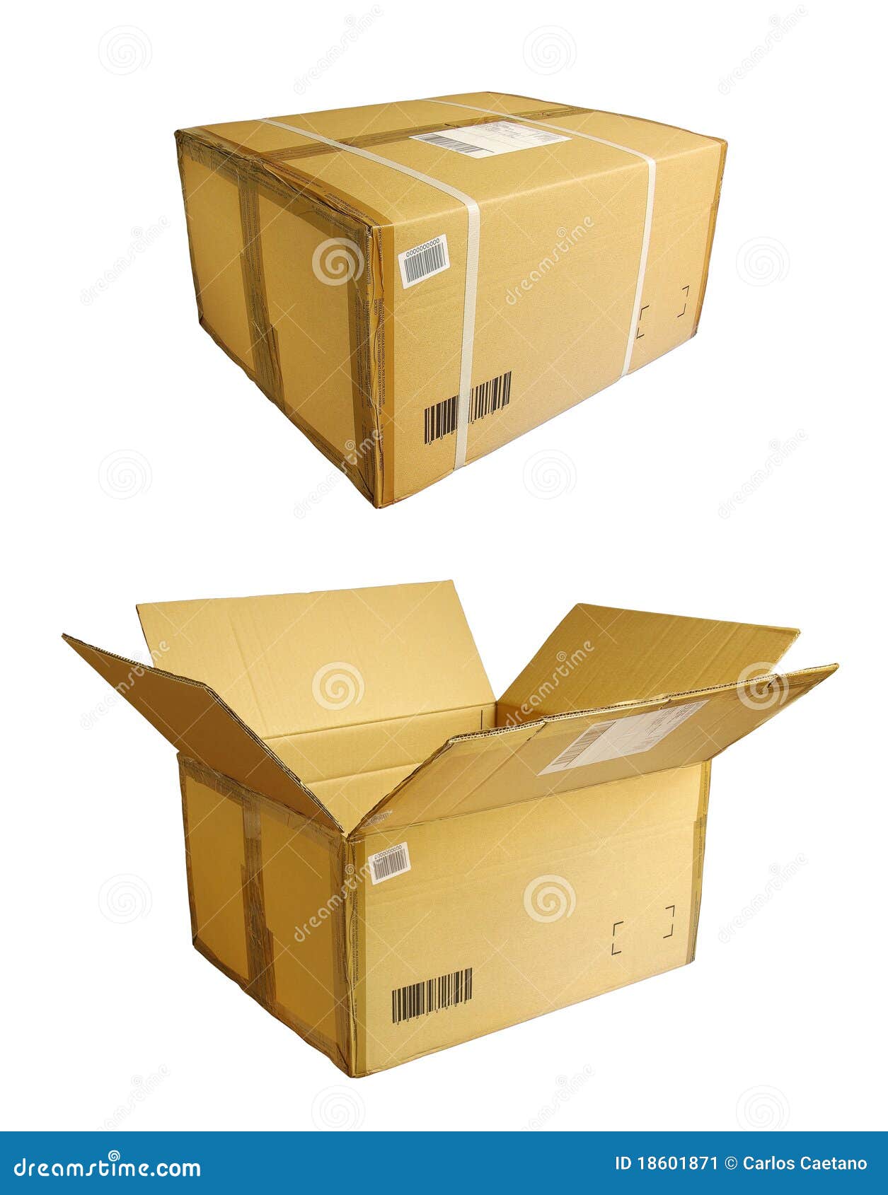 Caixa aberta fechada imagem de stock. Imagem de pedido - 18601871