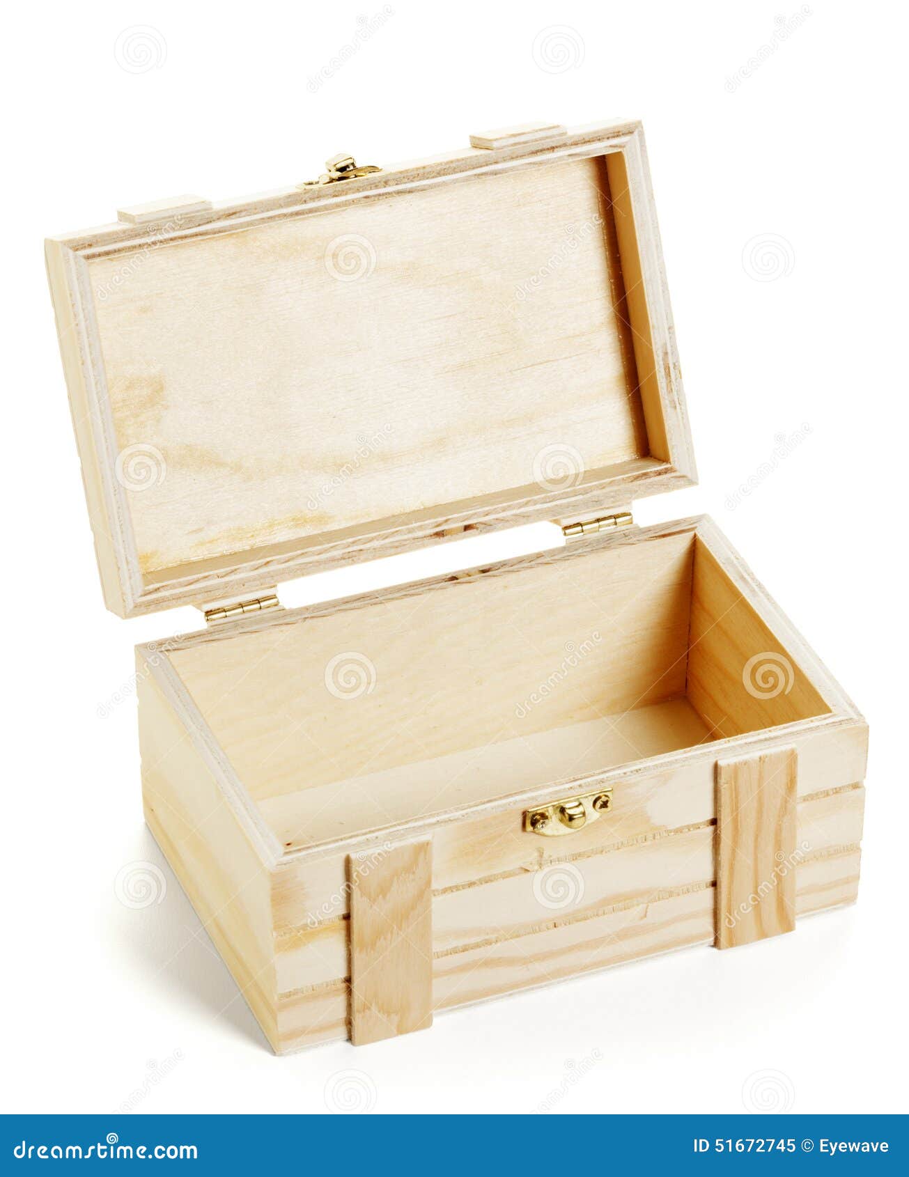 Caixa De Madeira Aberta Pequena Isolada Imagem de Stock - Imagem de ...