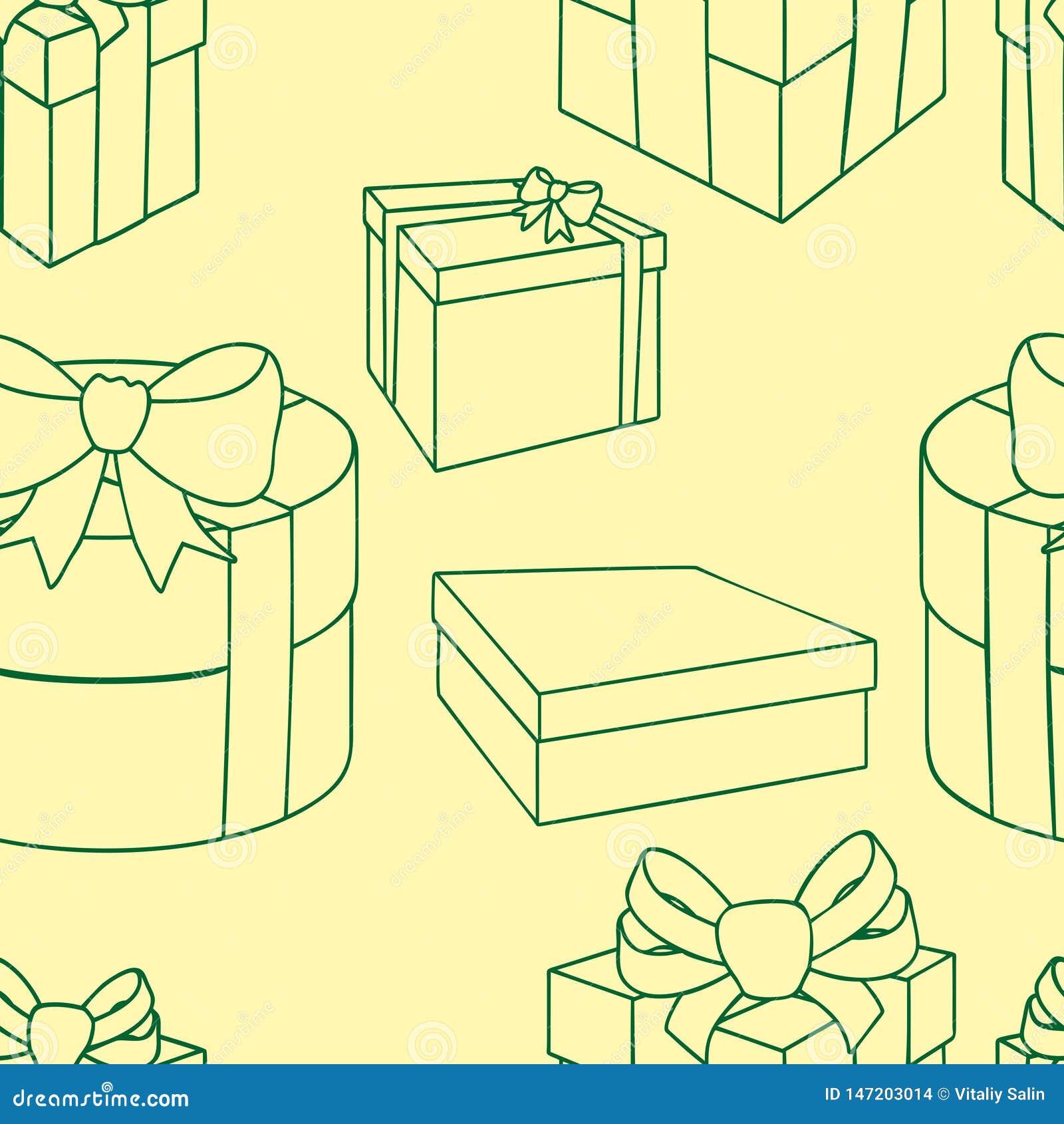Caixas De Presente Coloridas Com Curvas E Fitas Vector A Ilustrao Sem