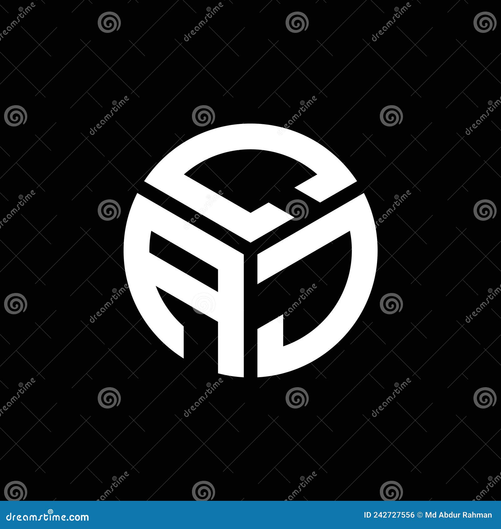 CAJ Letter Logo Design on Black Background. CAJ Creative Initials ...