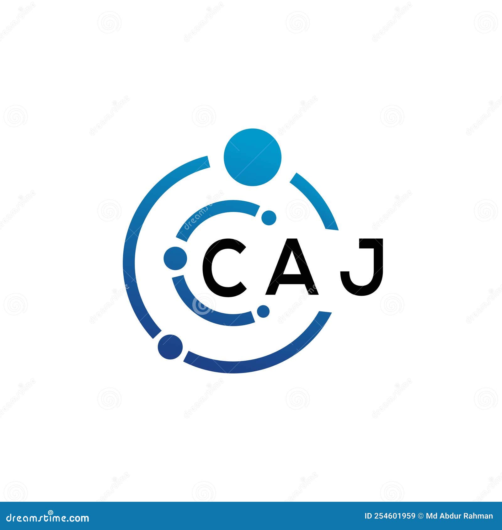 CAJ Letter Logo Design on White Background. CAJ Creative Initials ...
