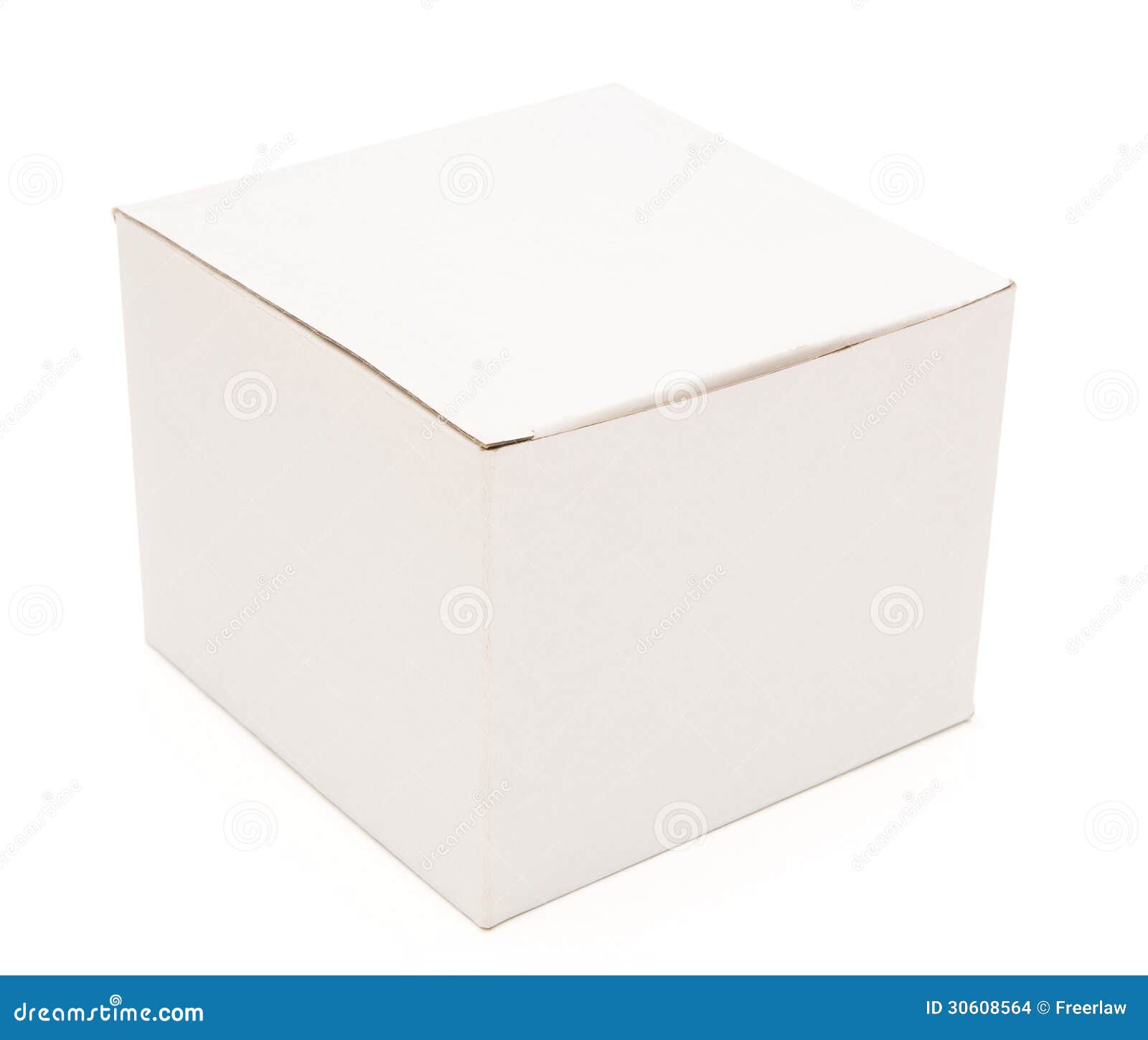 Caja blanca cerrada foto de archivo. Imagen de acanalado - 30608564