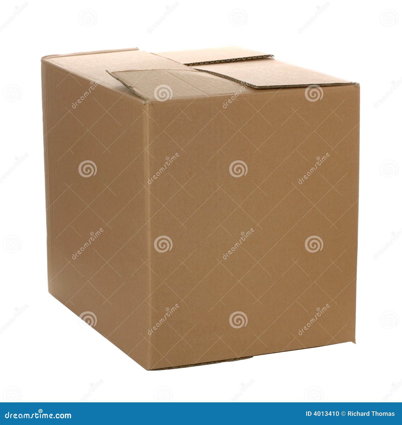 Caja de cartón cerrada foto de archivo. Imagen de estudio - 4013410