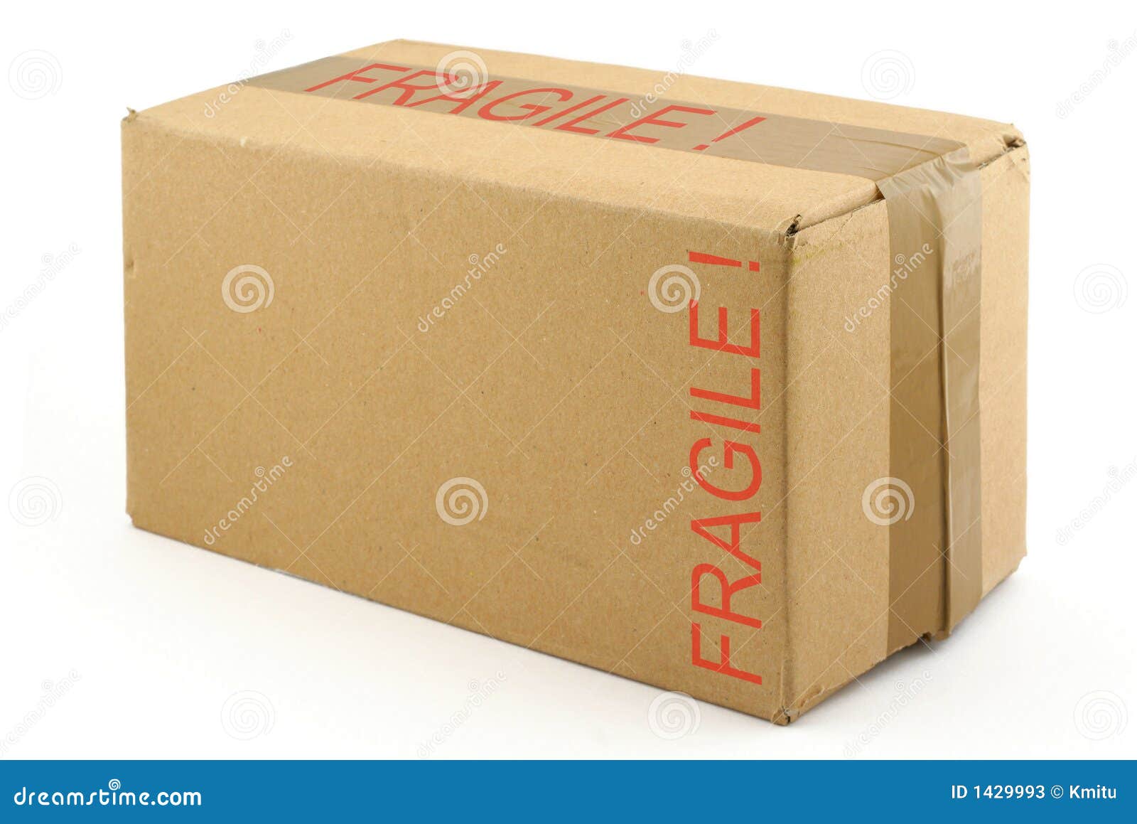 Caja de cartón frágil imagen de archivo. Imagen de aislamiento - 1429993