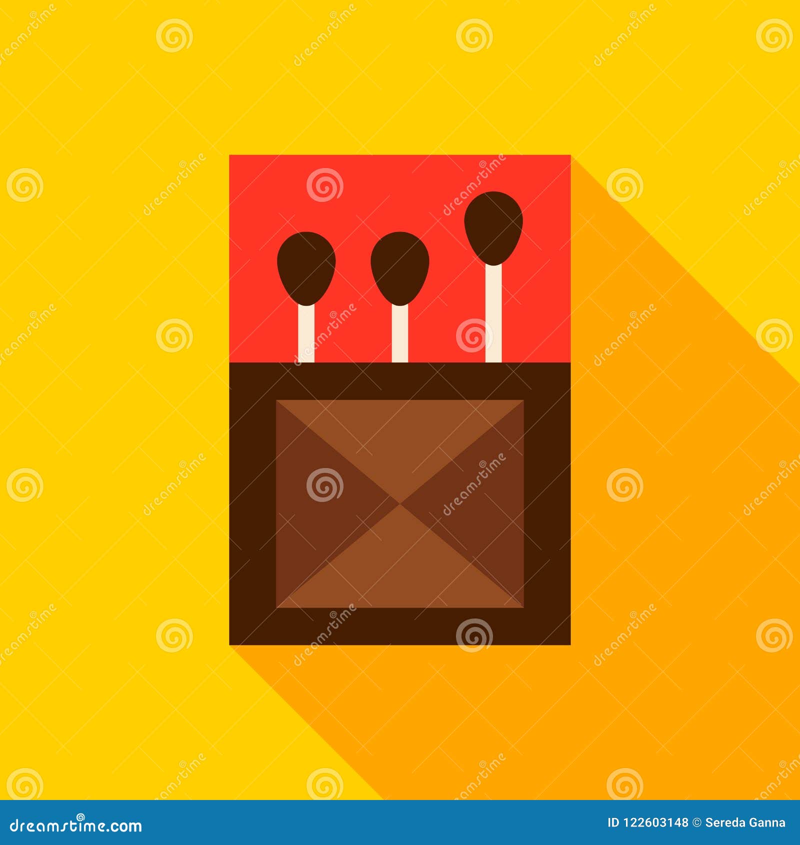 Caja De Cerillos El Icono Del Objeto Ilustración del Vector ...
