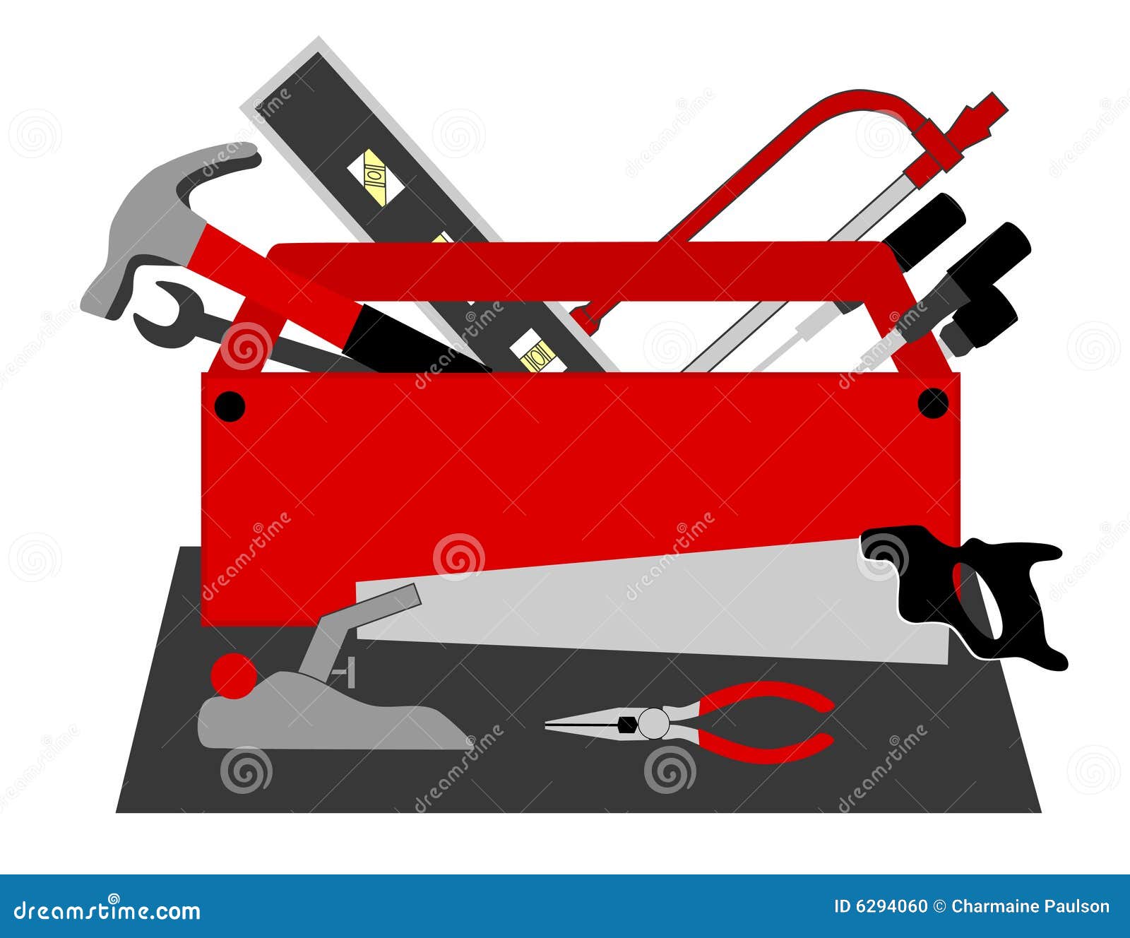 Caja de herramientas ilustración del vector. Ilustración de conjunto ...