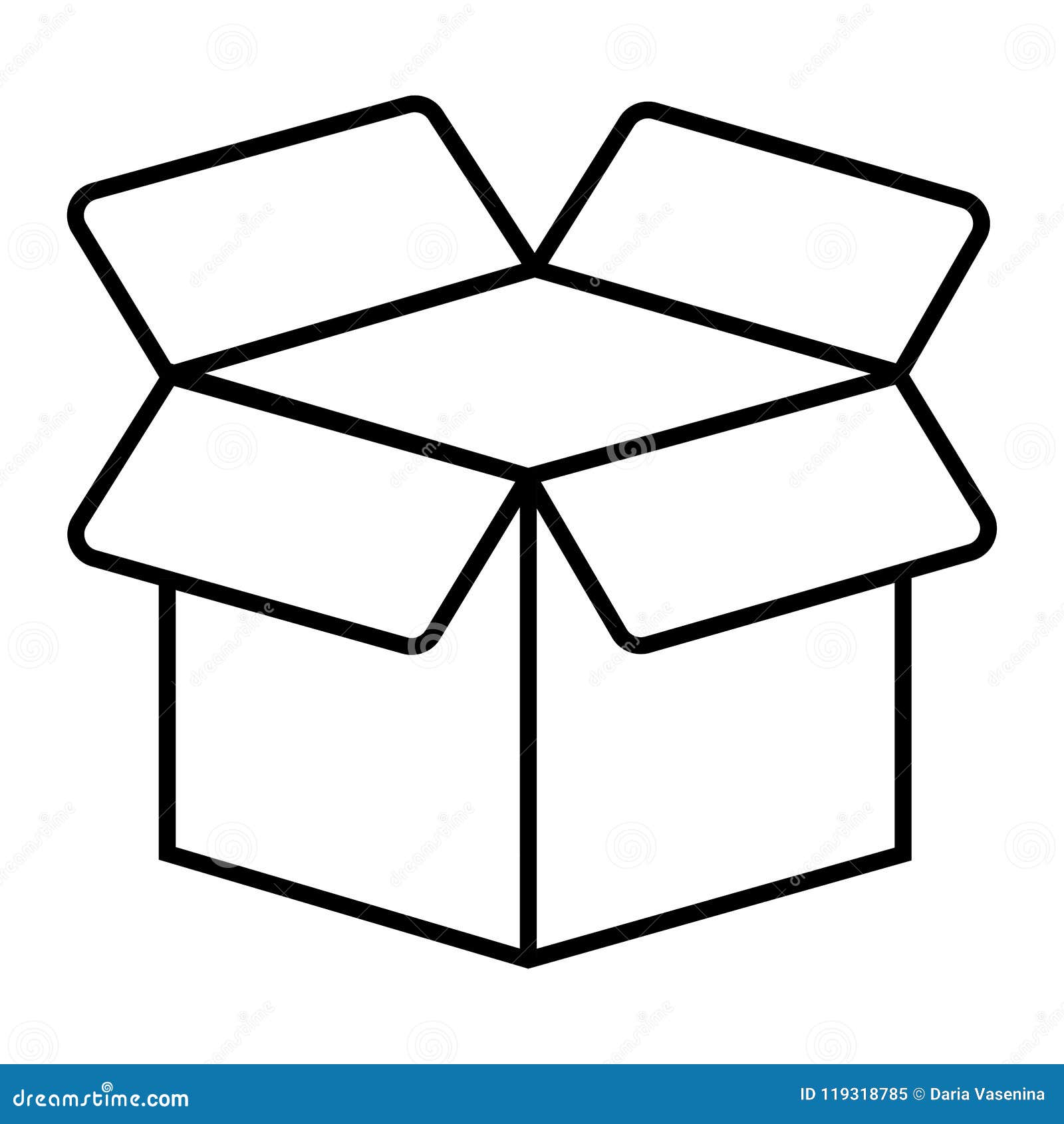 Caja de icono del vector ilustración del vector. Ilustración de carton ...