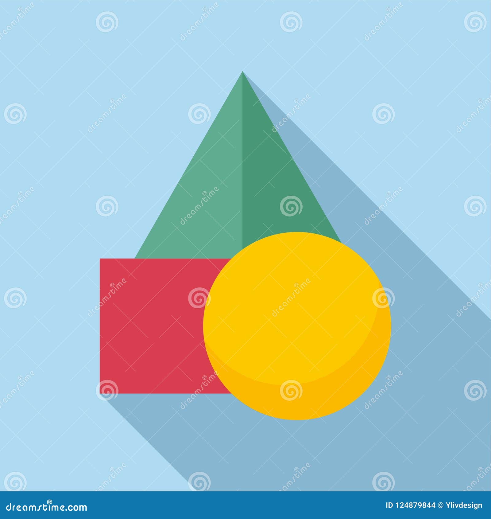 Caja De Icono De Los Ladrillos Estilo Plano Stock De Ilustración