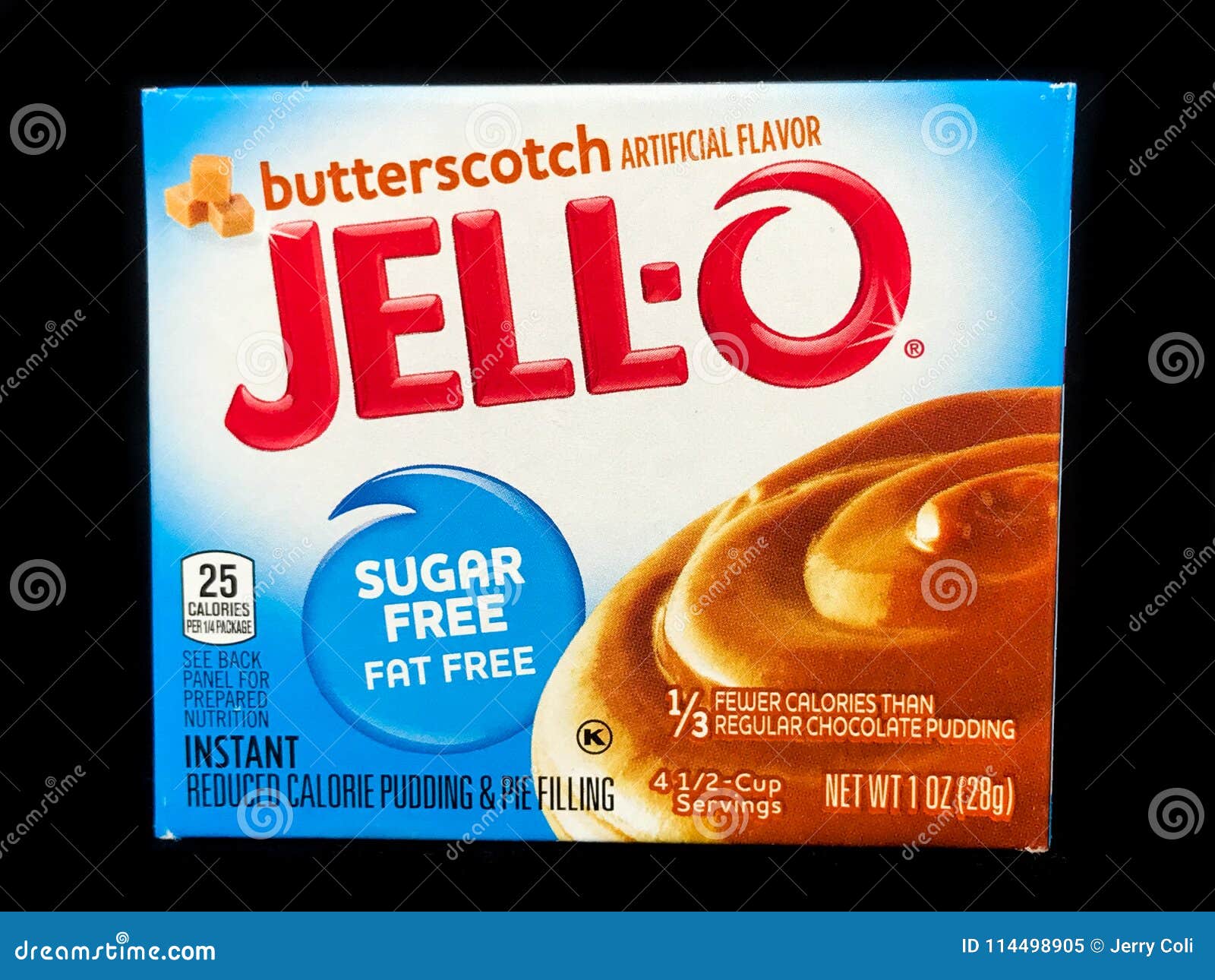 Caja De Jello Sugar Free Butterscotch Pudding Mix Imagen editorial ...