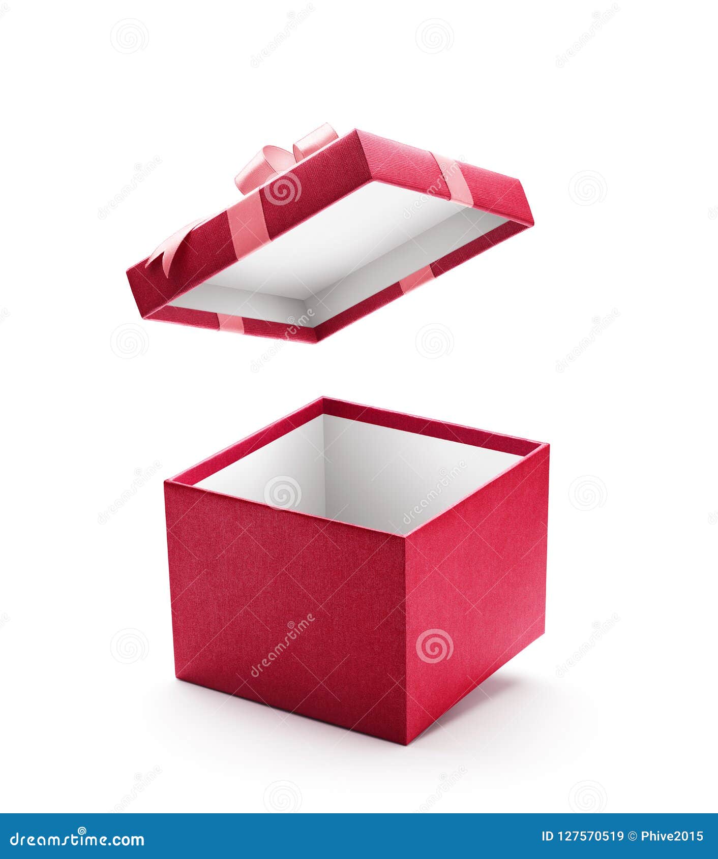 Caja De Regalo Abierta Del Rojo Aislada Imagen de archivo - Imagen de ...