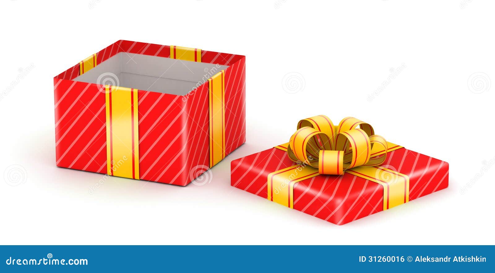 Caja De Regalo Blanca Abierta Stock de ilustración - Ilustración de ...