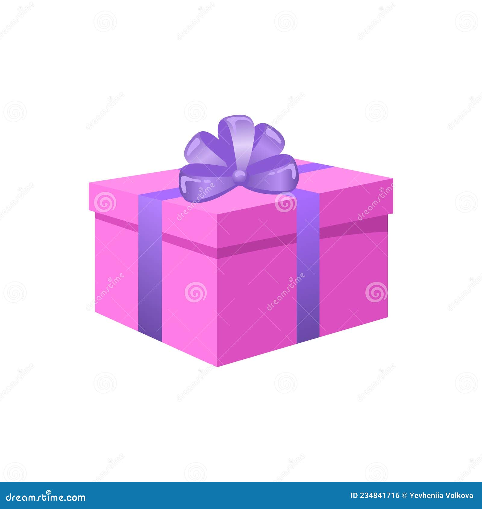 Caja de regalo rosa ilustración del vector. Ilustración de felicidad ...