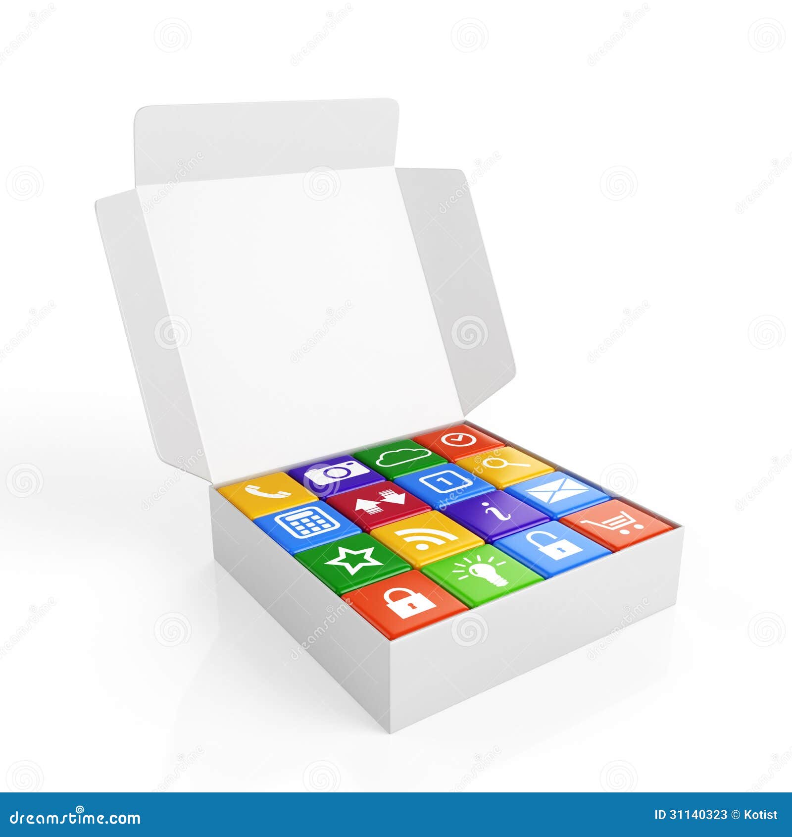 Caja del software stock de ilustración. Ilustración de concepto - 31140323