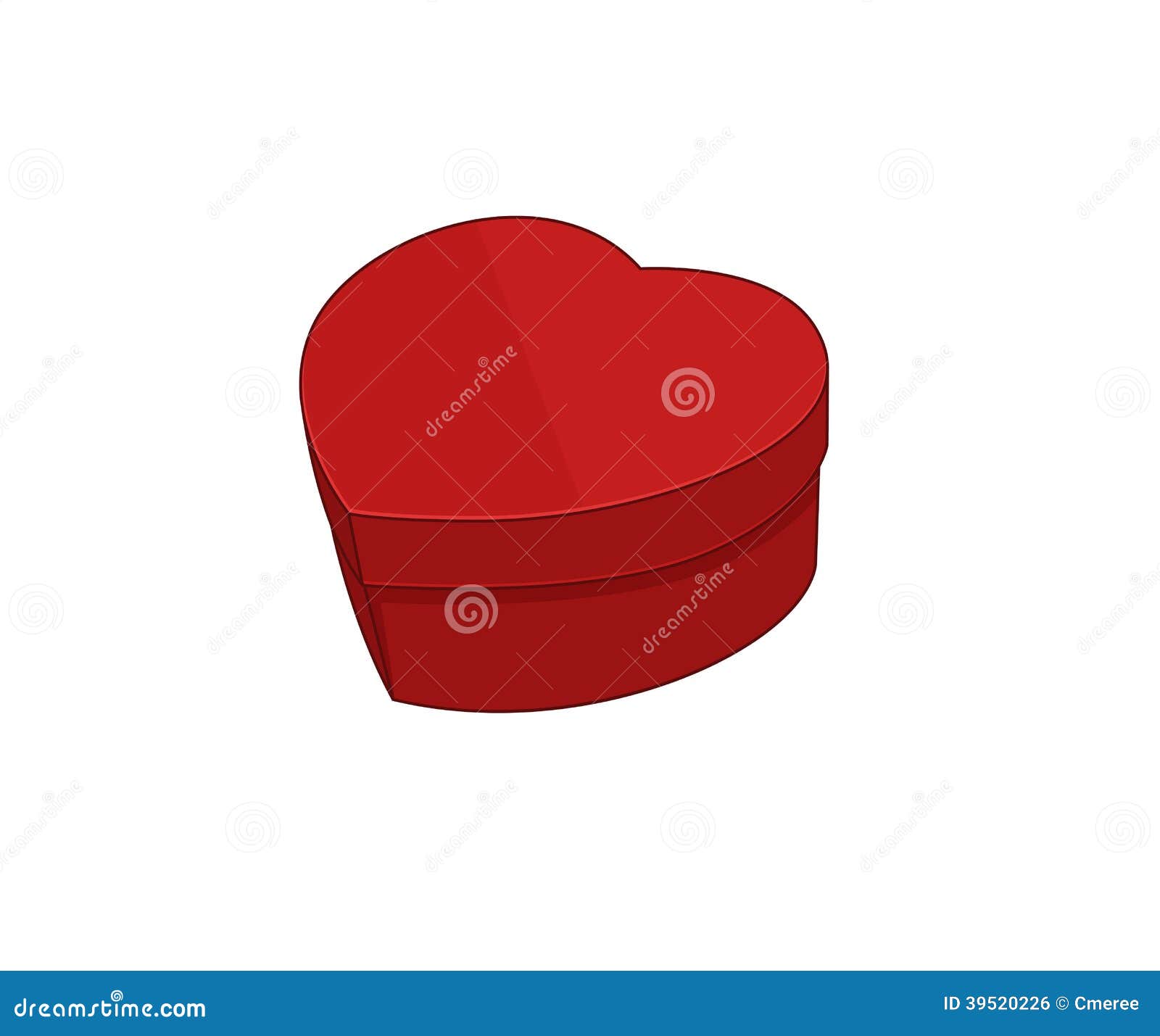 Caja en forma de corazón ilustración del vector. Ilustración de ...