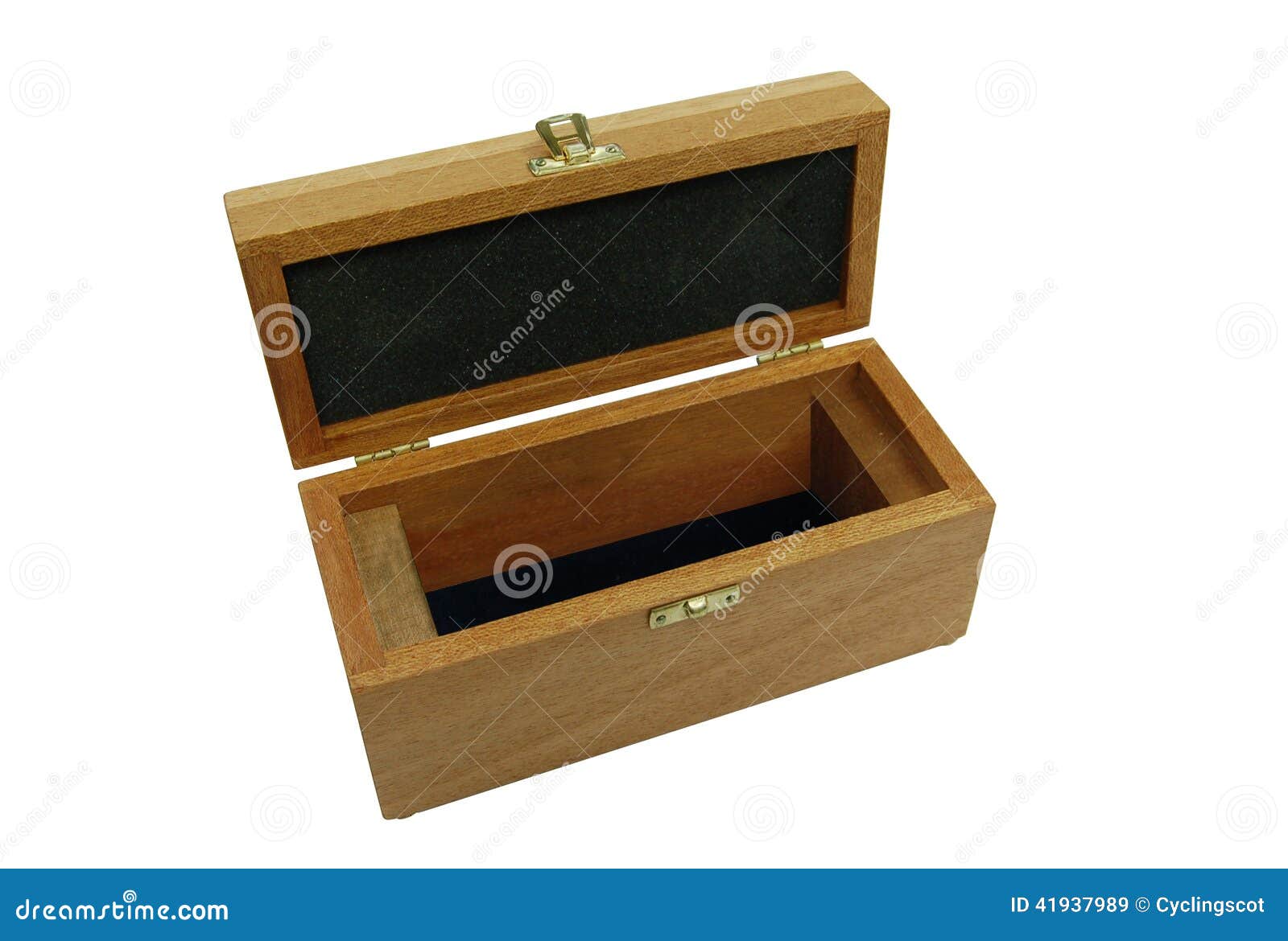 Caja Rectangular De Madera Con La Tapa Abierta Imagen de archivo ...