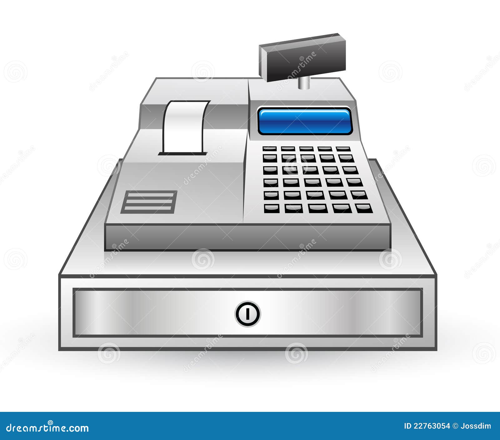 Caja registradora ilustración del vector. Ilustración de blanco - 22763054