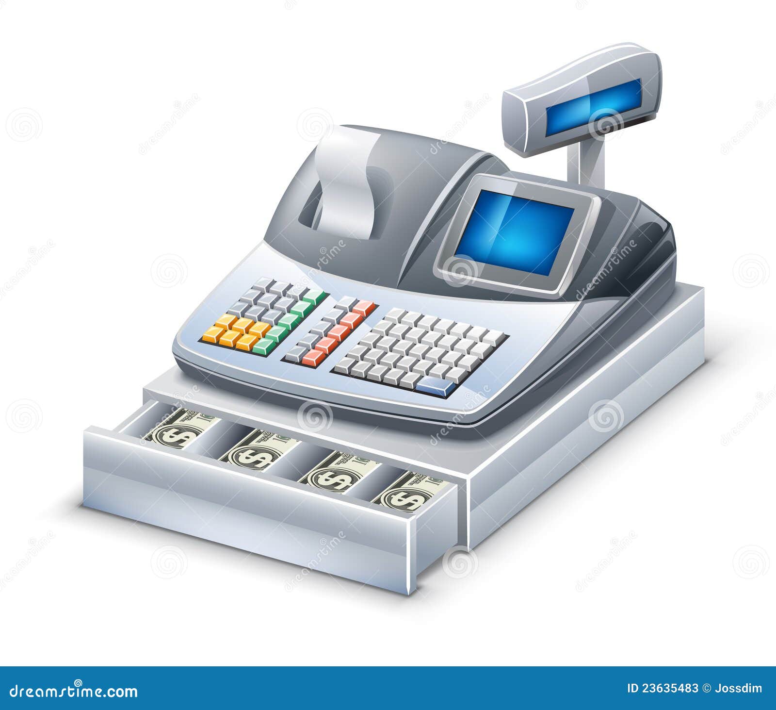 Caja registradora ilustración del vector. Ilustración de minorista ...