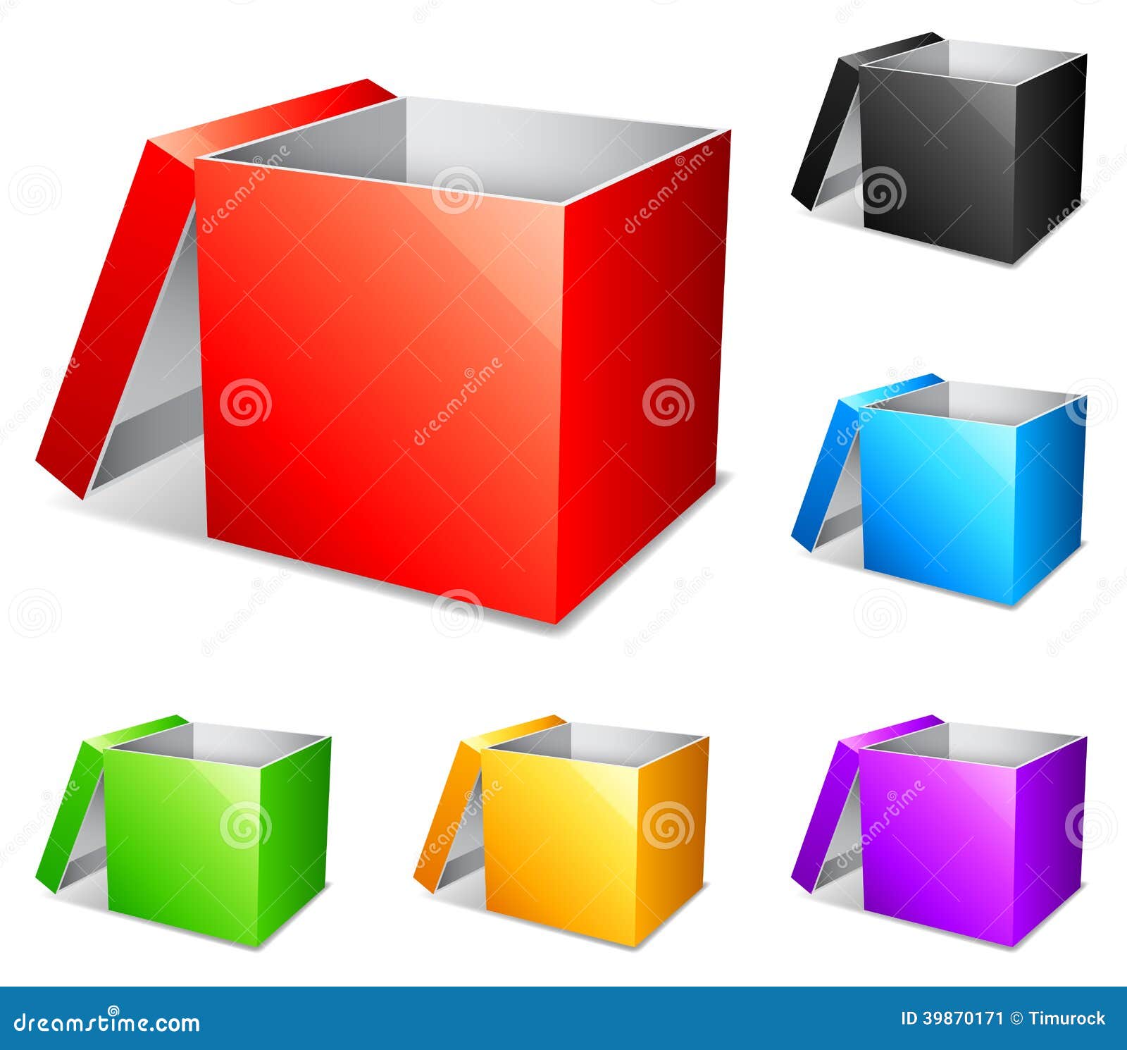 Cajas de color. stock de ilustración. Ilustración de carton - 39870171