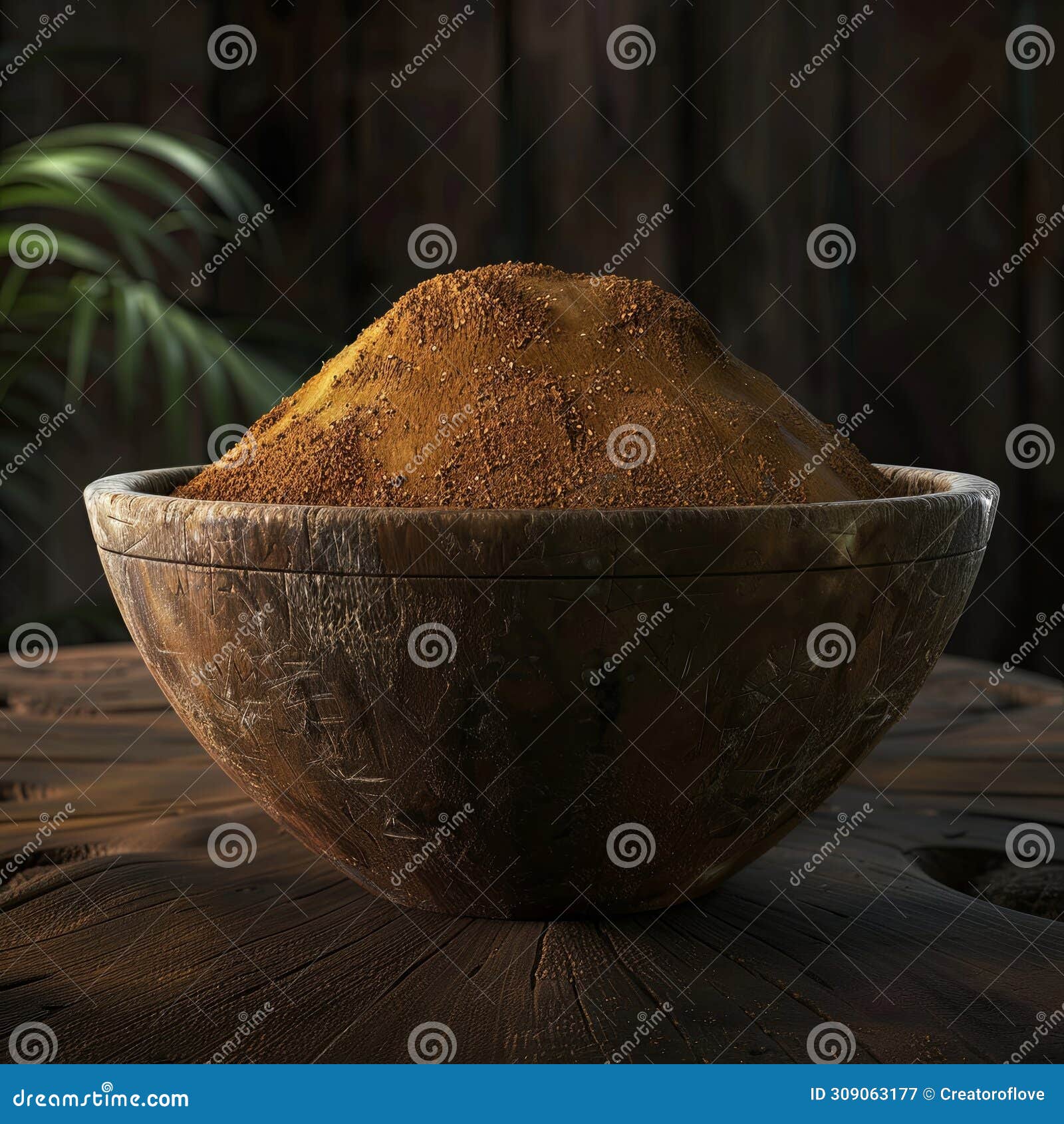 Cajun powder on bowl stock illustration. Illustration of spice - 309063177