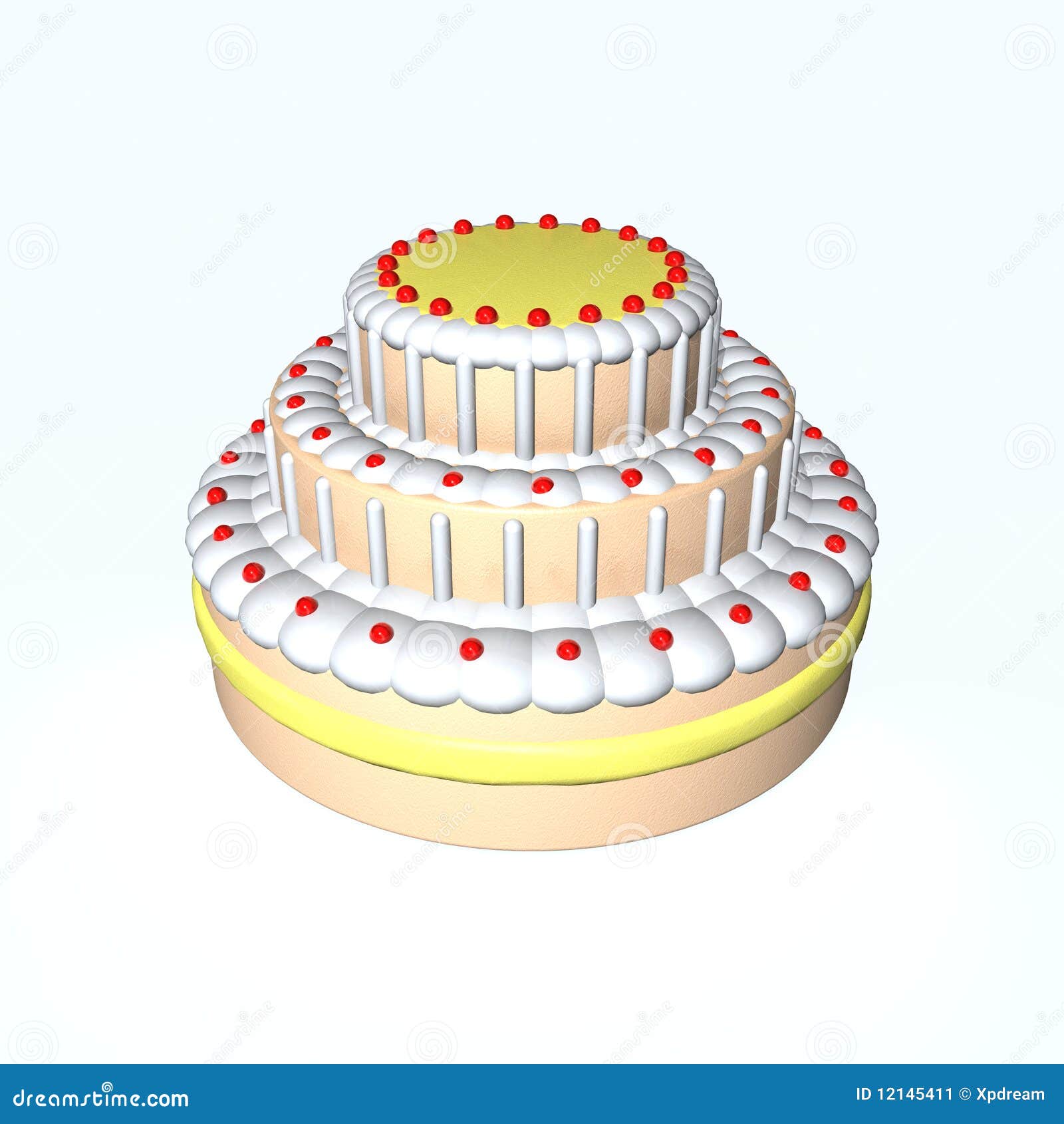 Cake stock illustration. Illustration of birthday, eating - 12145411